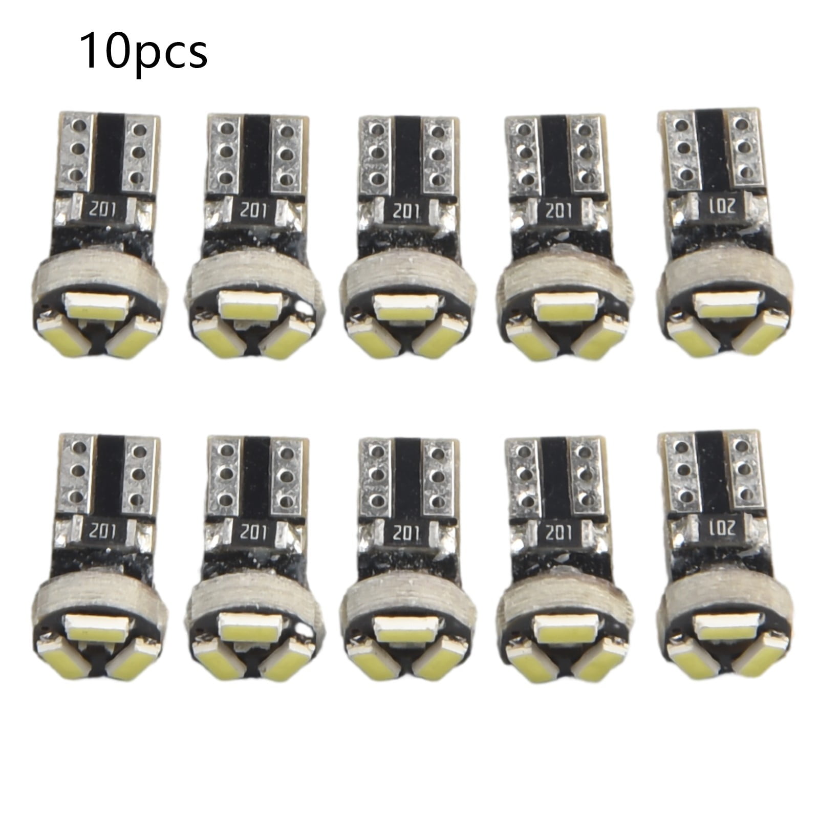 10x T5 White 3 SMD LED Dashboard Bulb 74 17 37 70 2721 For Instrument ...