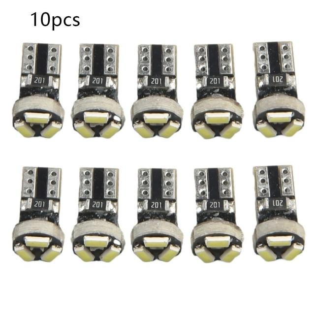 10x T5 White 3 SMD LED Dashboard Bulb 74 17 37 70 2721 For Instrument ...