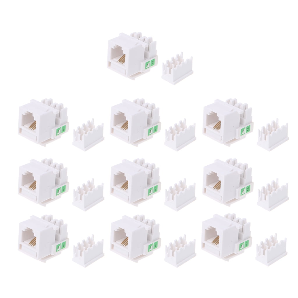 10x Telecom Voice Keystone Jack Tool-free Telephone Module RJ11 CAT3 ...