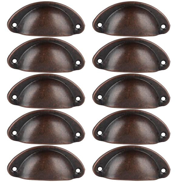 10x Vintage Style Kitchen Cupboard Cabinet Door Pulls Cups Wardrobe Bin ...