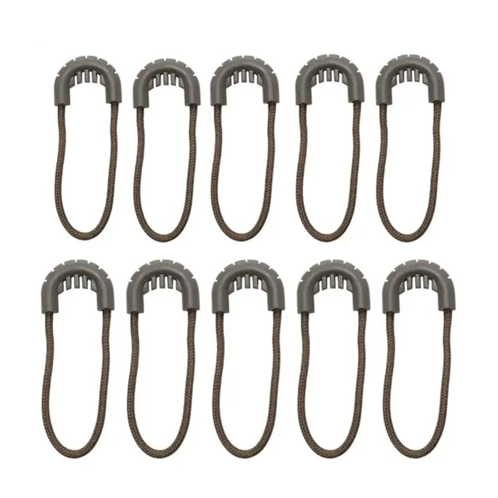 10x Zipper Pulls Cord Rope Ends Lock Zip Pullerener for Clothing/Back ...
