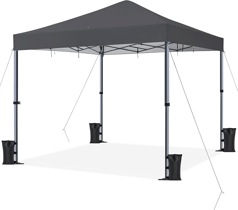 10x10 1-Person Setup Pop Up Canopy Tent, Instant Portable Commercial ...