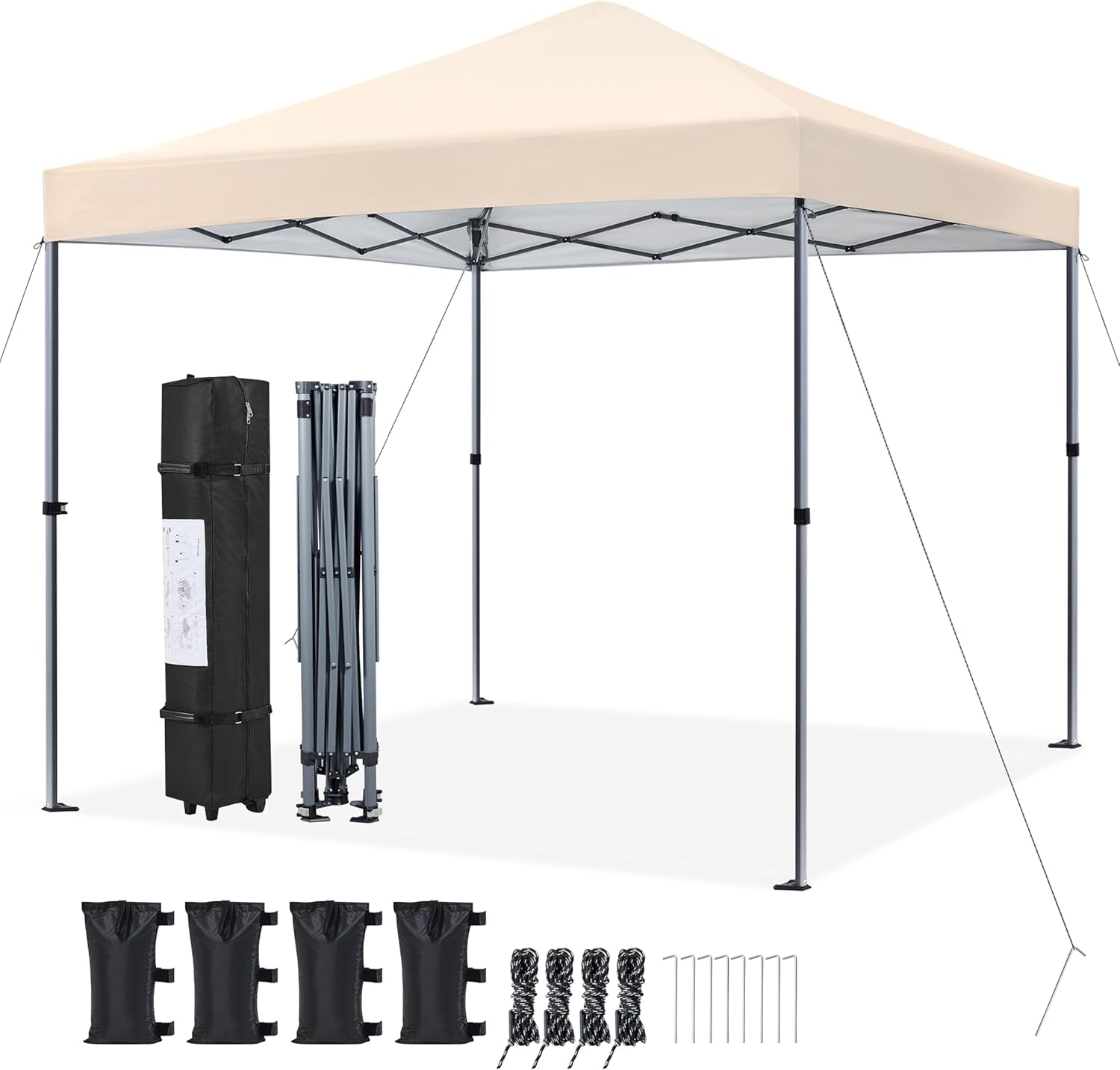 10x10 1-Person Setup Pop Up Canopy Tent, Instant Portable Commercial ...