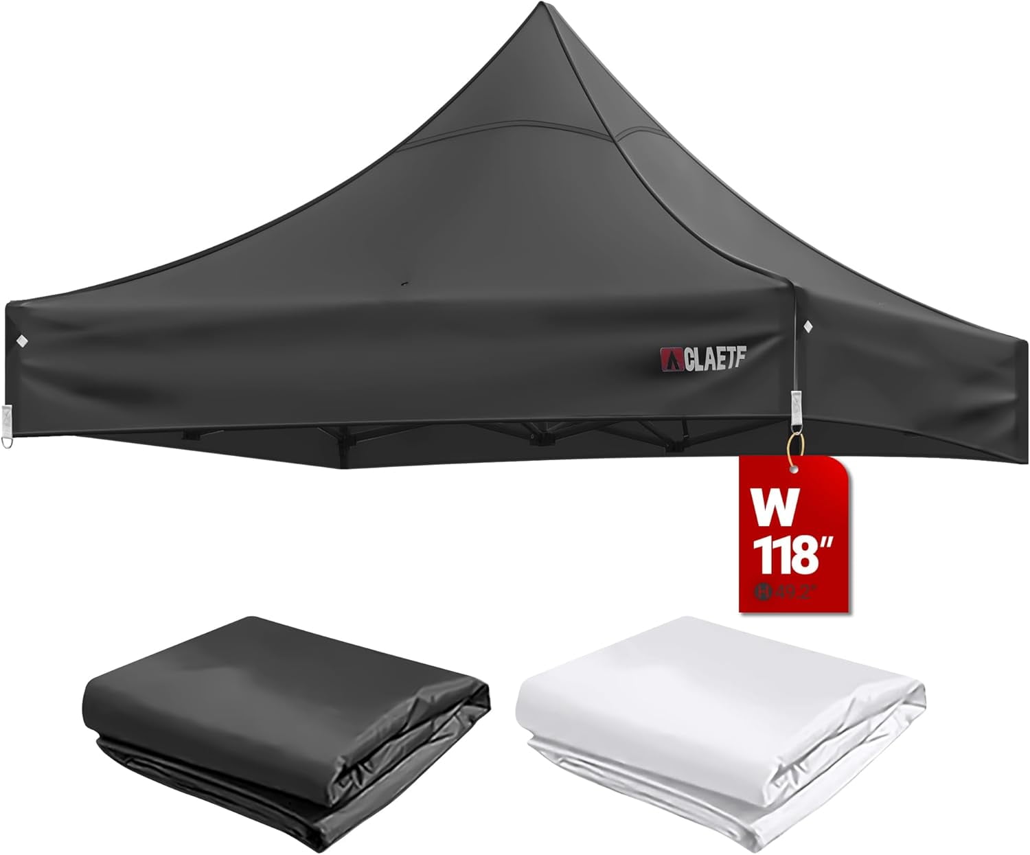 10x10 Canopy Replacement Top for Pop Up Canopy Tent - 4 Drainage Holes ...