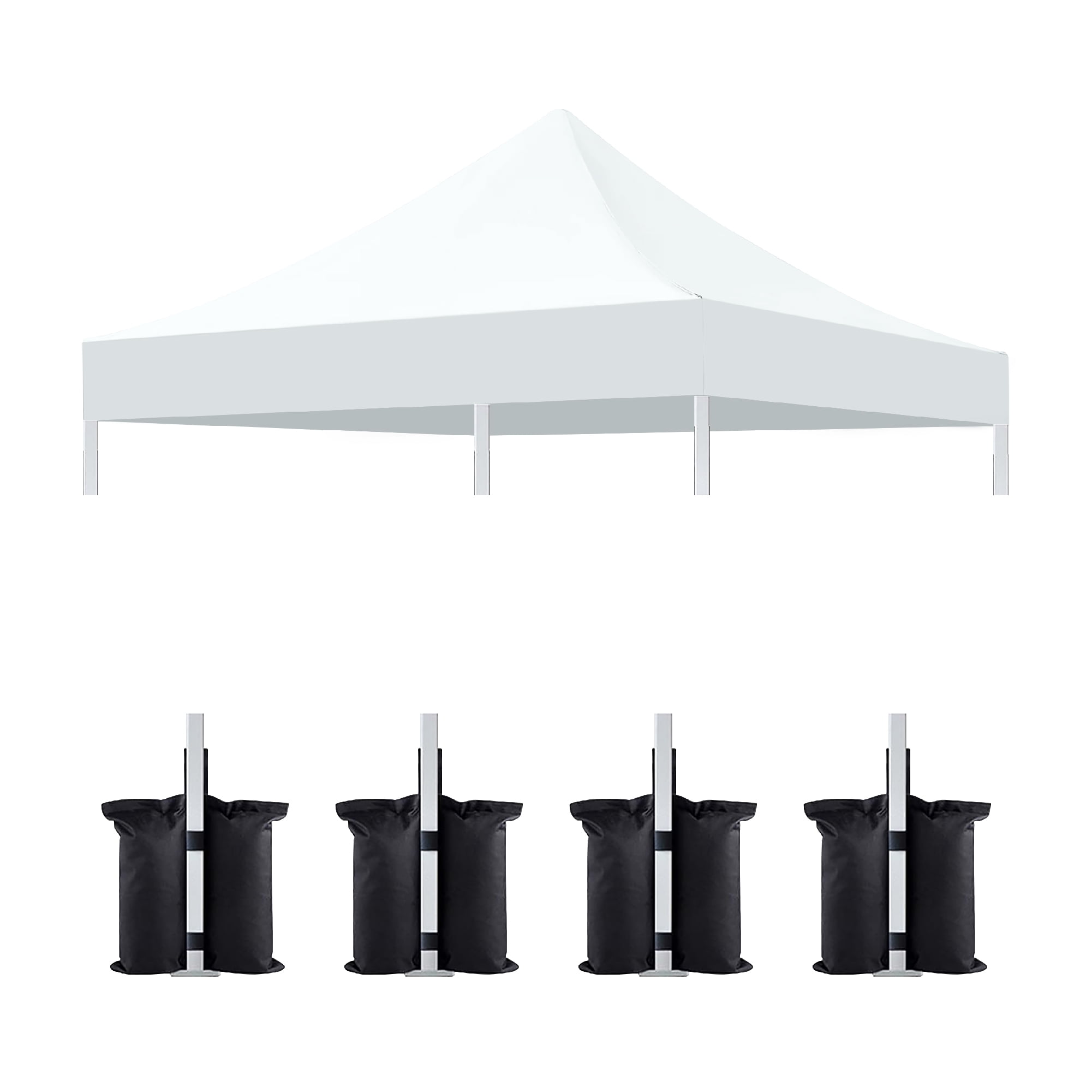 10x10 Canopy Replacement Top for Pop Up Canopy Tent and 4PC Pack Canopy ...