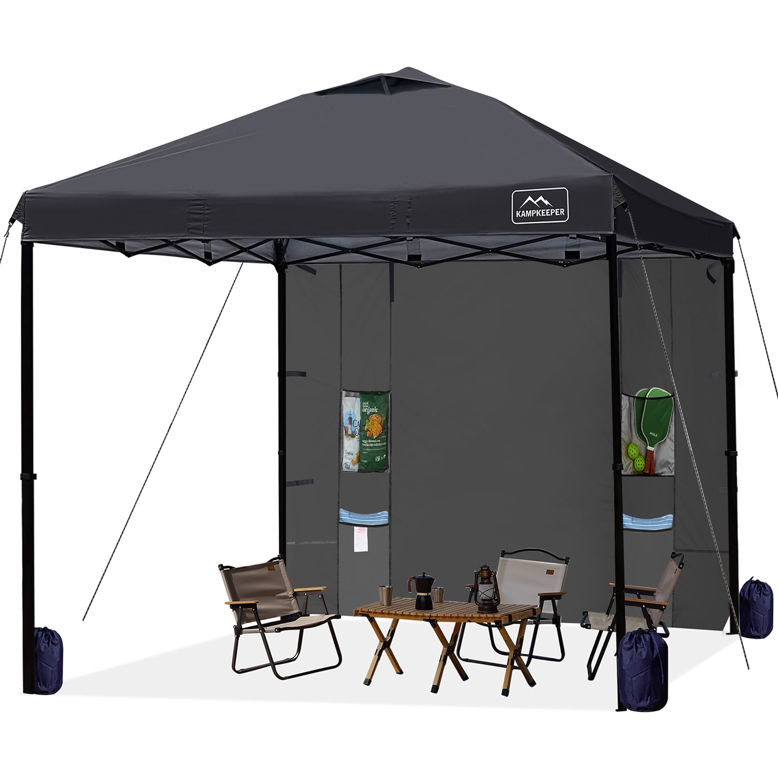 10x10 Easy Pop Up Canopy Tent with Sidewalls, Instant Outdoor Shade ...