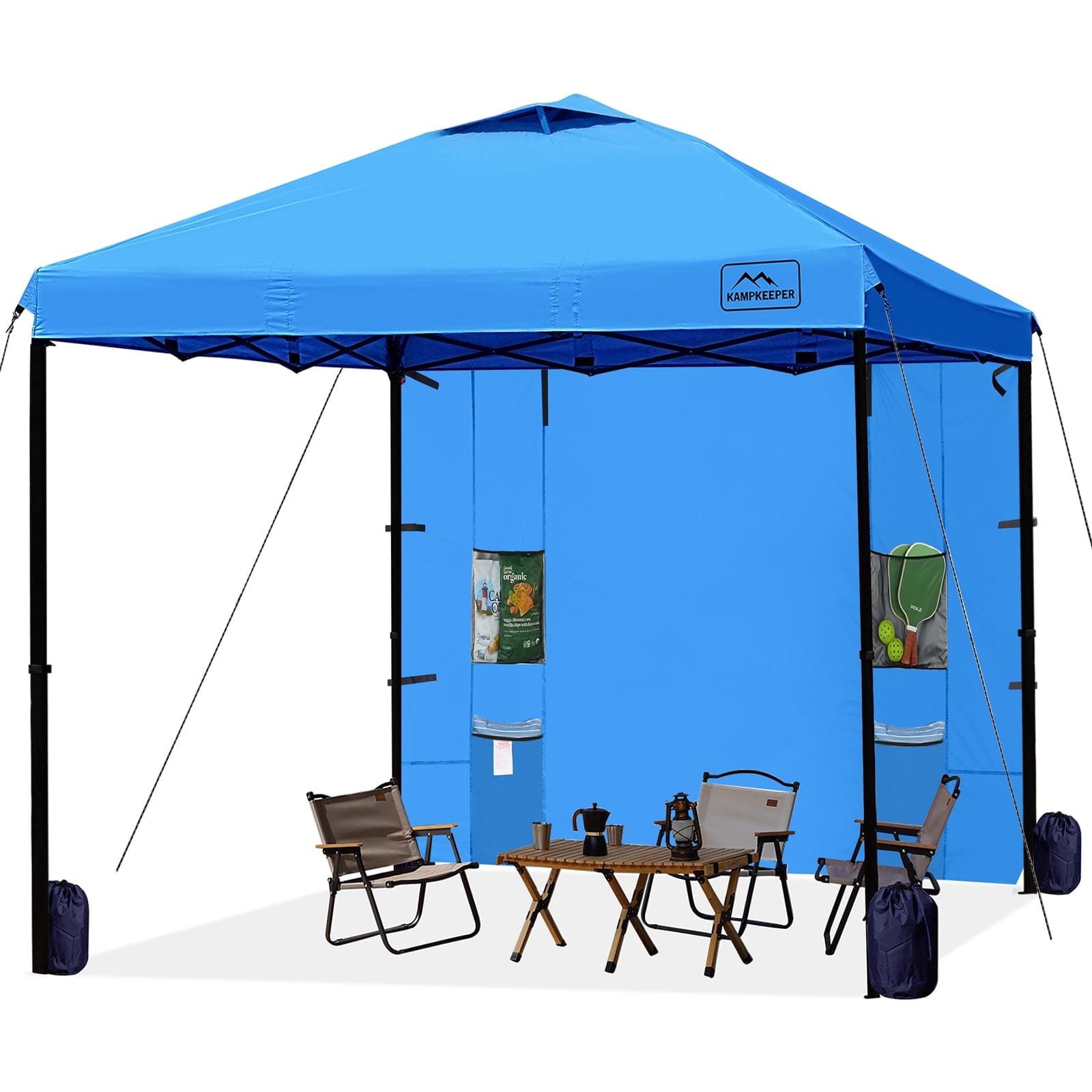 10x10 Easy Pop Up Canopy Tent with Sidewalls, Instant Outdoor Shade ...
