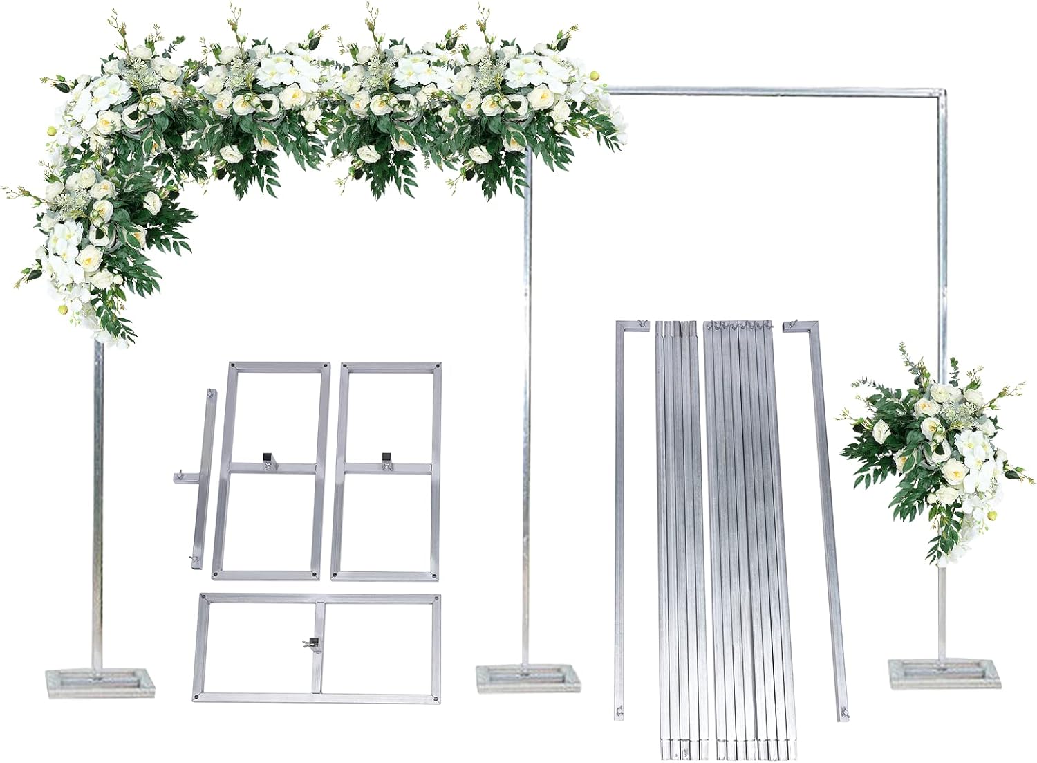 10x10 FT Backdrop Stand Heavy Duty with Base, Gold Wedding Backdrop ...