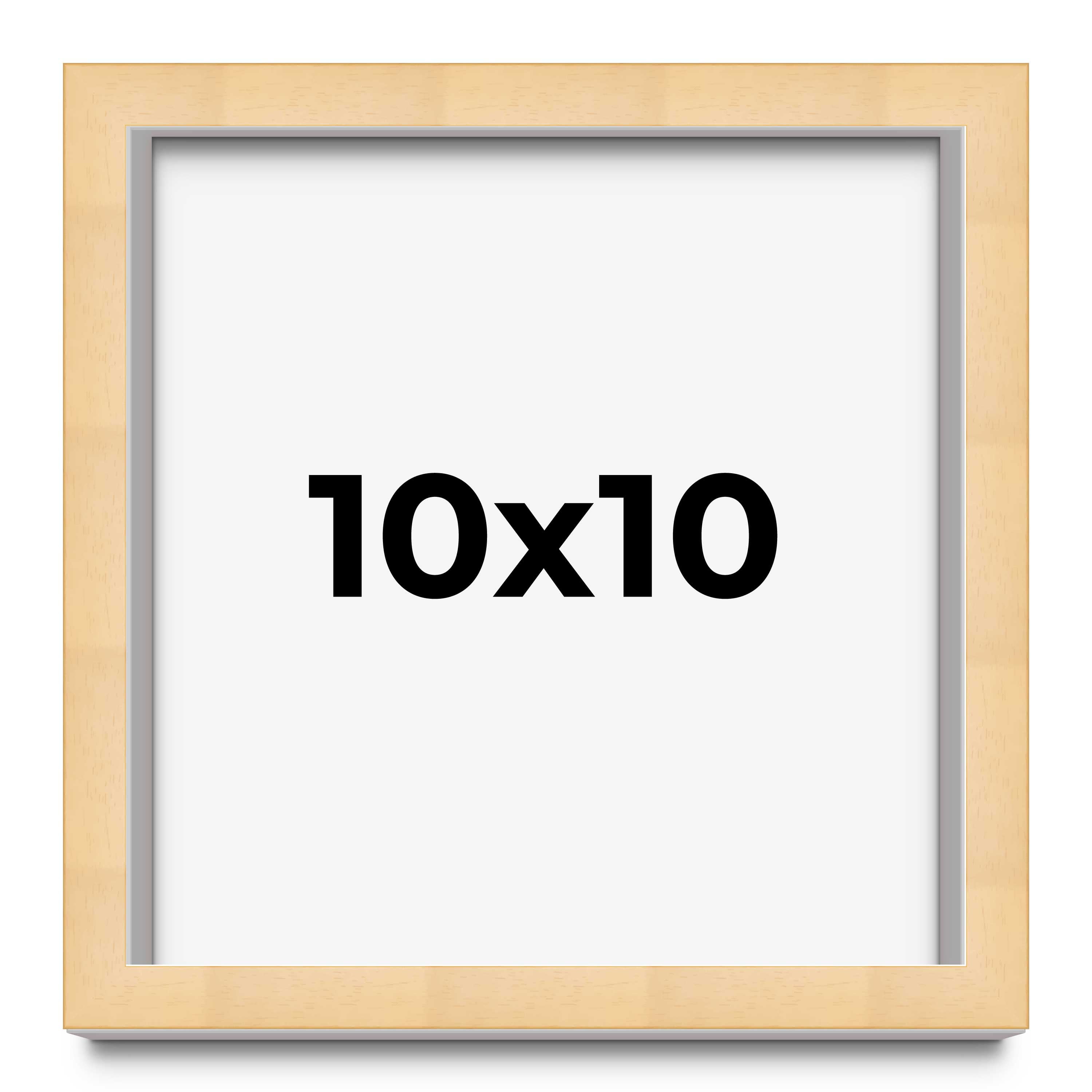 10x10 Frame Beige Real Wood Picture Frame Width 0.75 inches | Interior ...