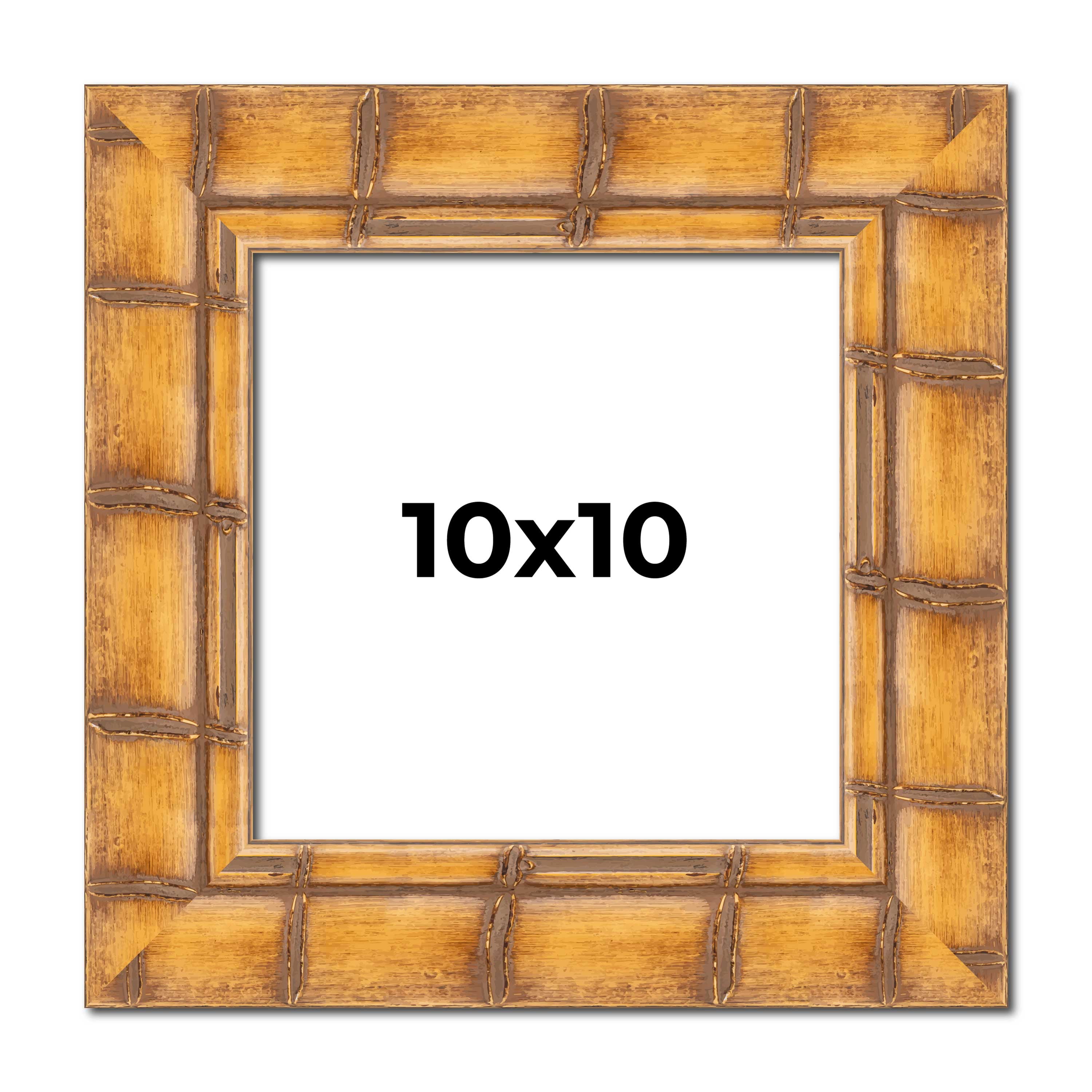 10x10 Frame Beige Real Wood Picture Frame Width 3 inches | Interior ...