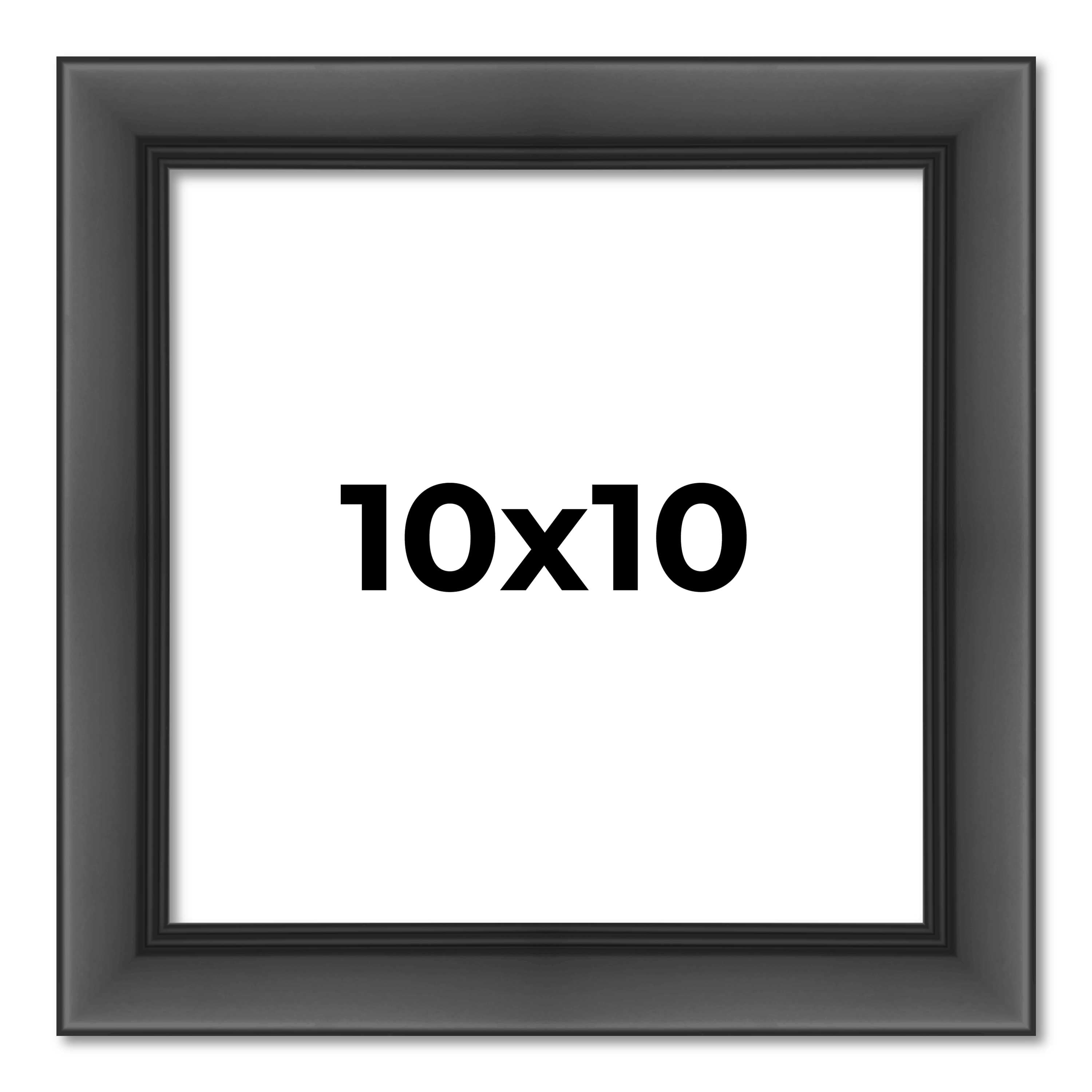 10x10 Frame Black Passaggi Solid Wood Picture Frame Width 1.5 Inches ...