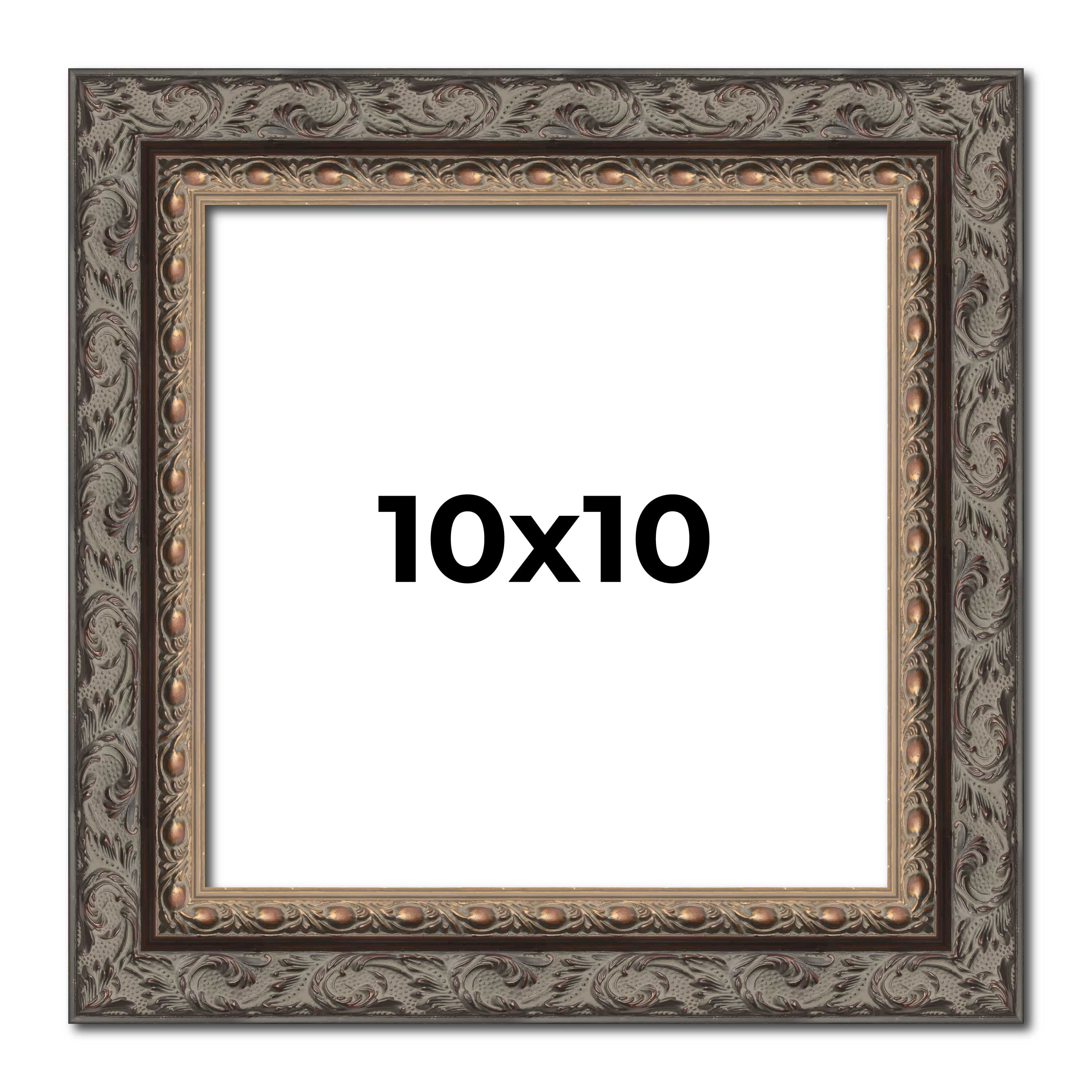 10x10 Frame Black Real Wood Picture Frame Width 2 inches | Interior ...