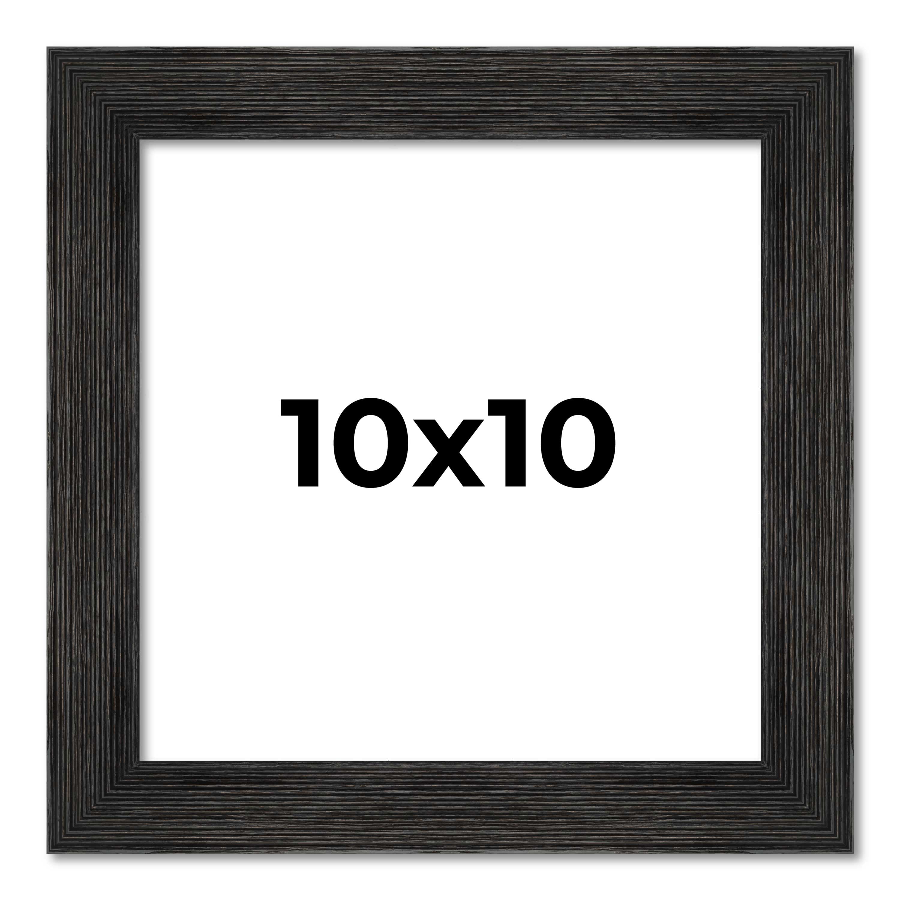 10x10 Frame Black Rustic Barnwood Solid Wood Picture Frame | 1.5 Inch ...