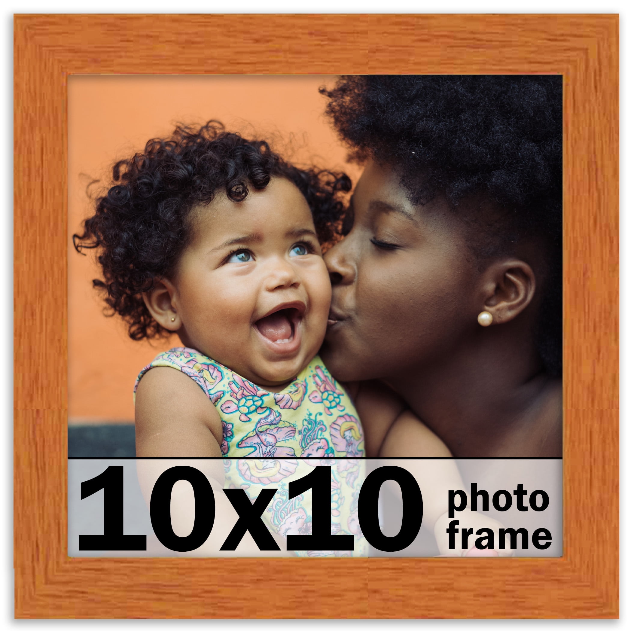 10x10 Frame Honey Pecan Brown Picture Frame - Modern Photo Frame ...