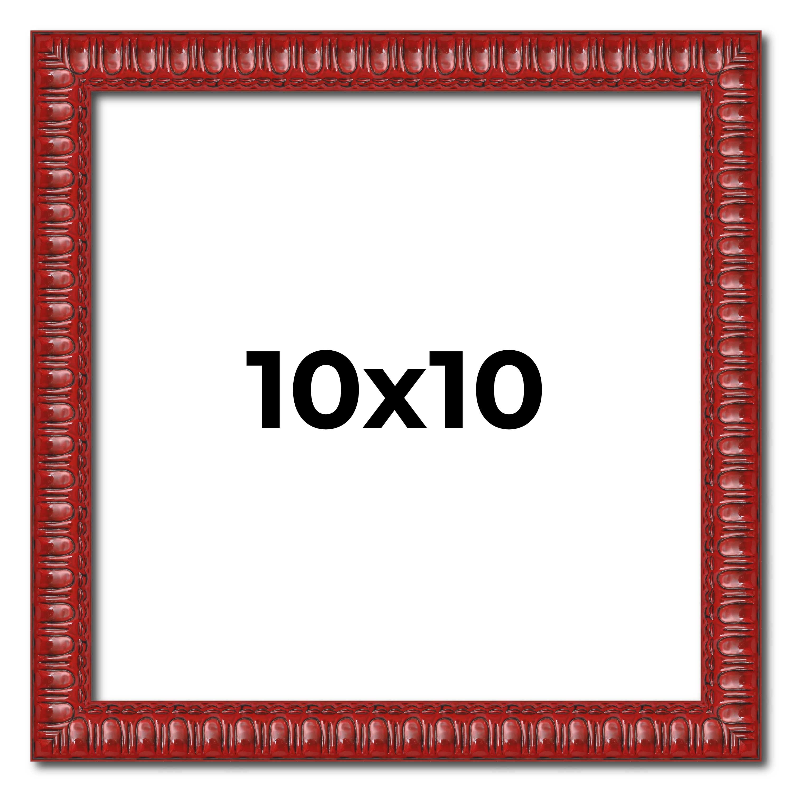 10x10 Frame Red Solid Wood Picture Frame Width 1 Inches | Interior ...