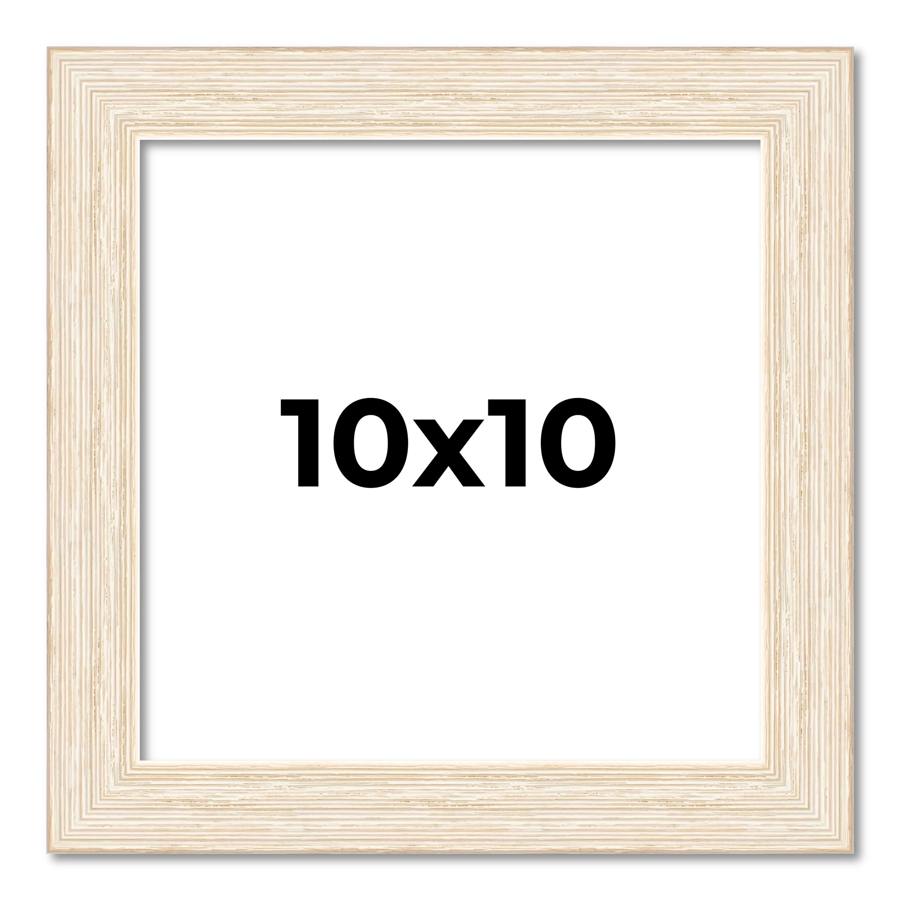 10x10 Frame White Barnwood Picture Frame - Modern Photo Frame Includes ...