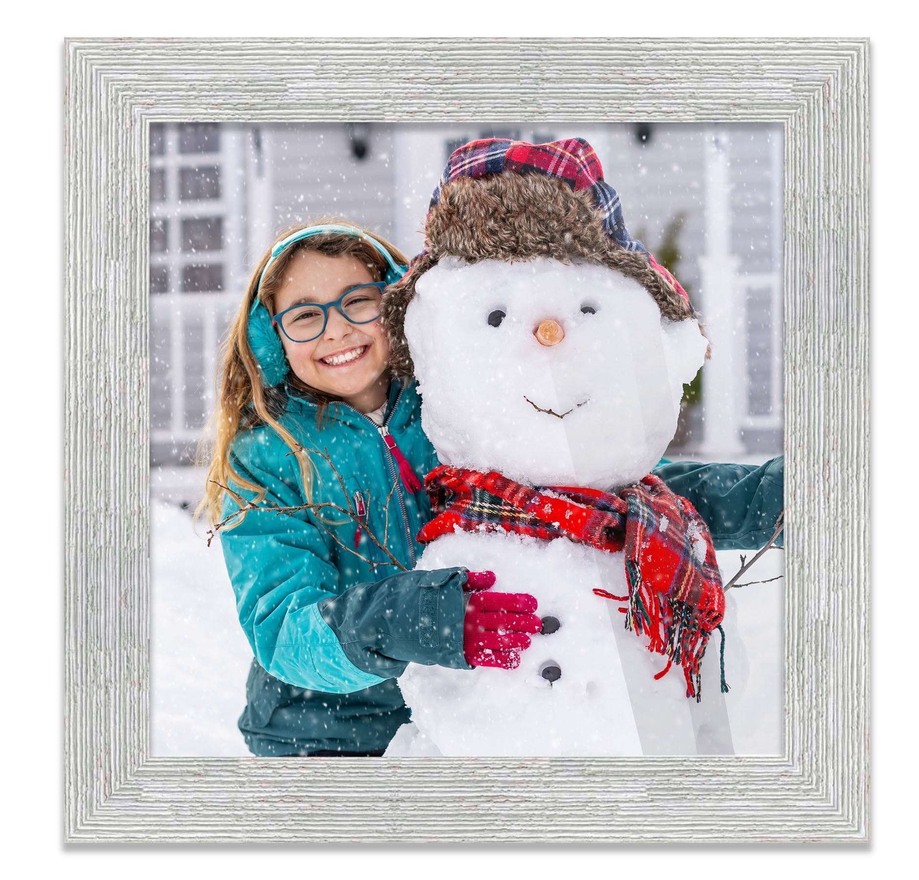 10x10 Frame White Barnwood Picture Frame - Modern Photo Frame Includes ...