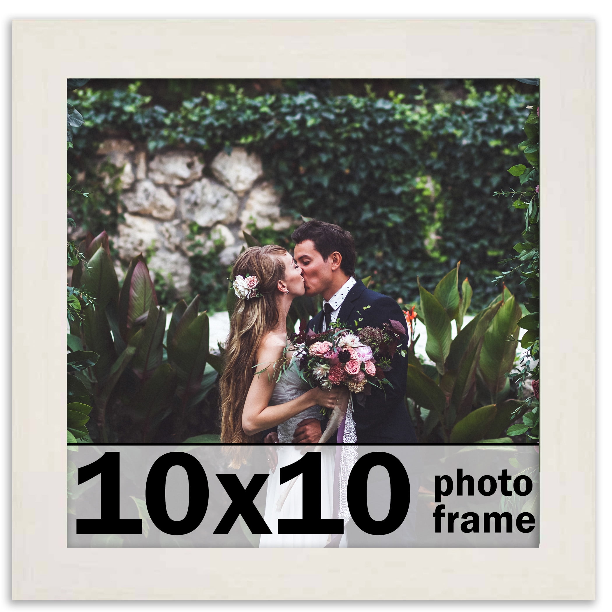 10x10 Frame White Wash Picture Frame - Modern Photo Frame Includes UV ...
