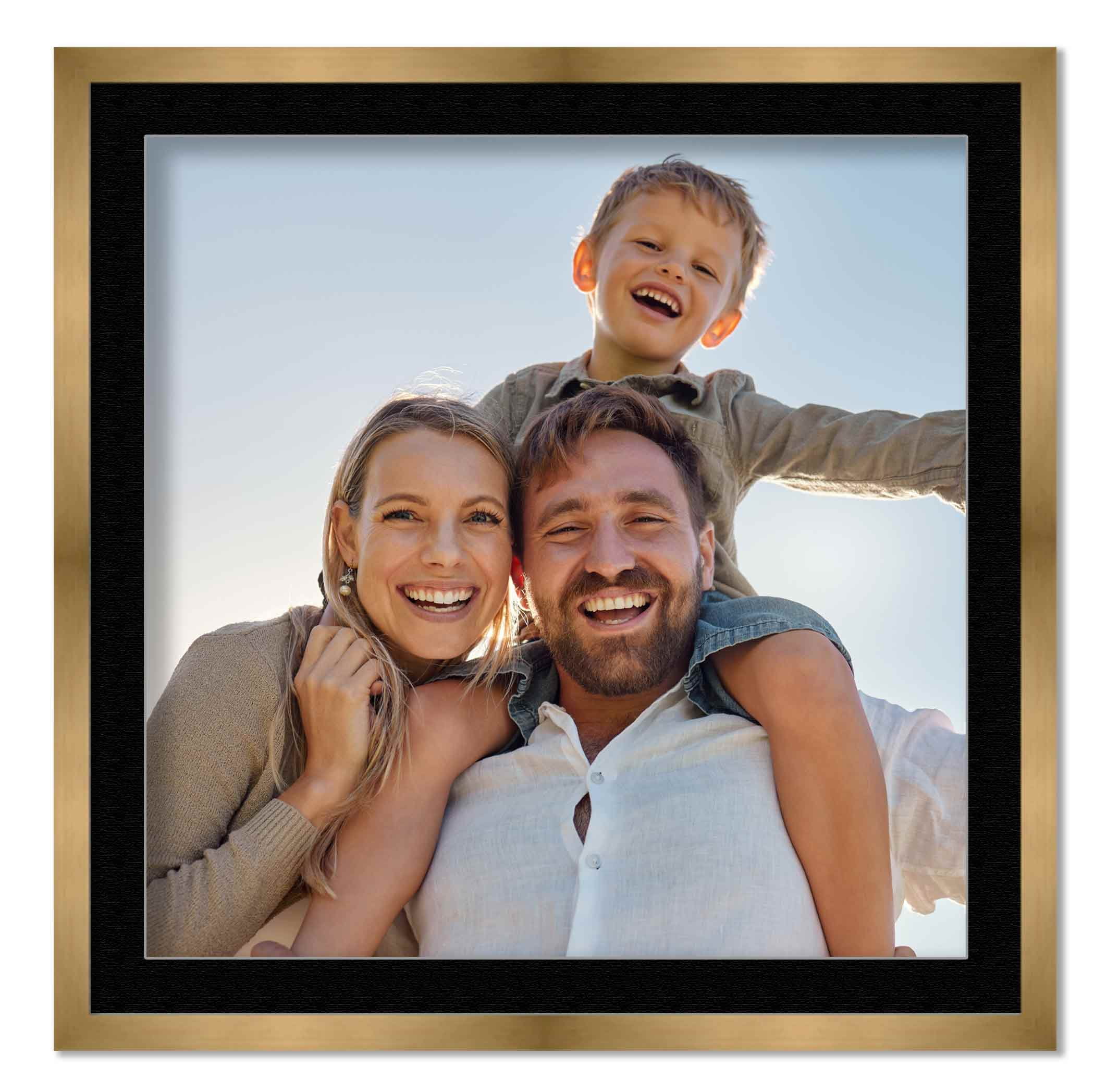 10x10 Frame with Mat - Bronze 13x13 Frame Wood Made to Display Print or Poster Measuring 10 x 10 ...