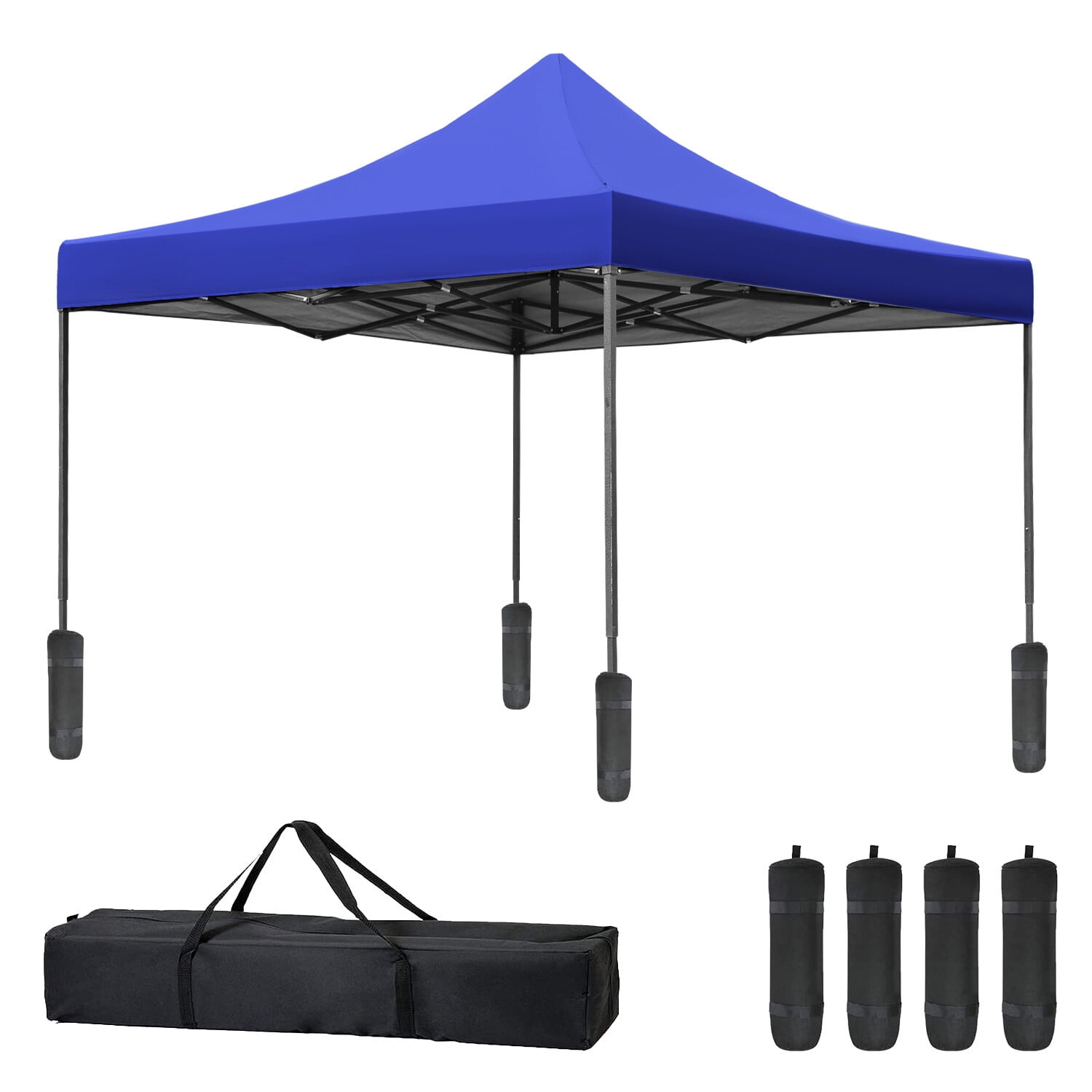 10x10 Ft Pop Up Canopy Tent, Waterproof UV-Resistant Instant Outdoor ...