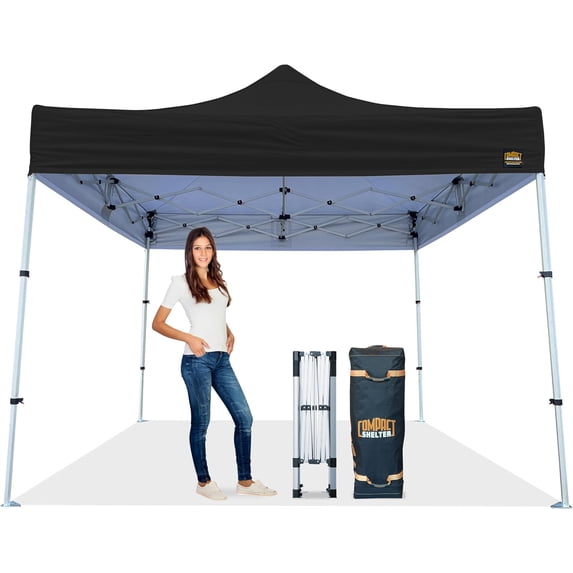 10x10 Heavy Duty Pop Up Canopy - Easy Setup, Commercial Grade Aluminum ...