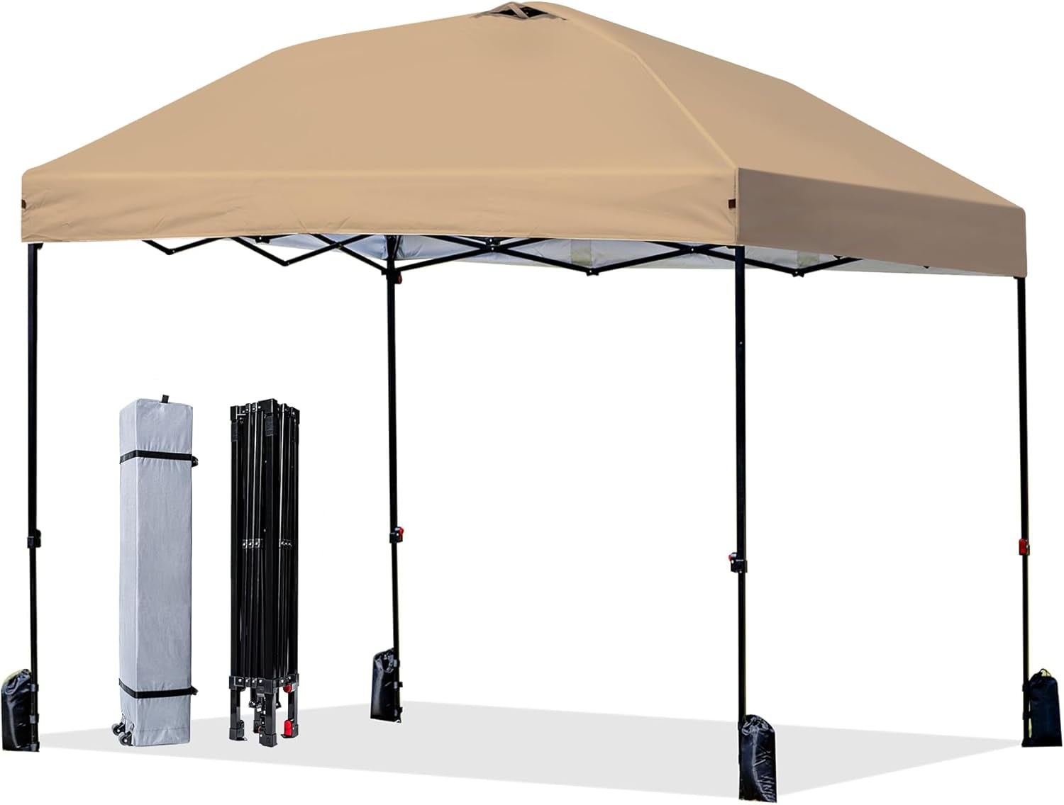 10x10 Heavy Duty Pop-Up Canopy Tent, Outdoor Canopies with Instant ...