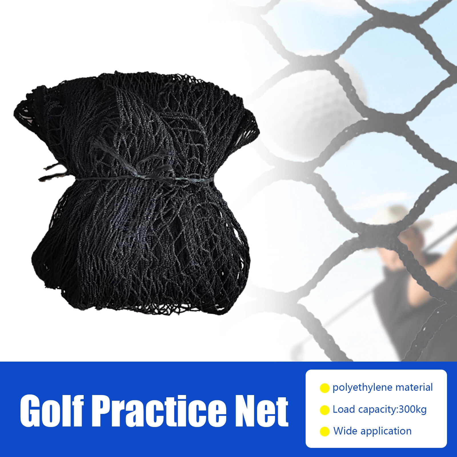 10x10' Modern Black Golf Practice Net Heavy Duty Netting Impact Hitting ...
