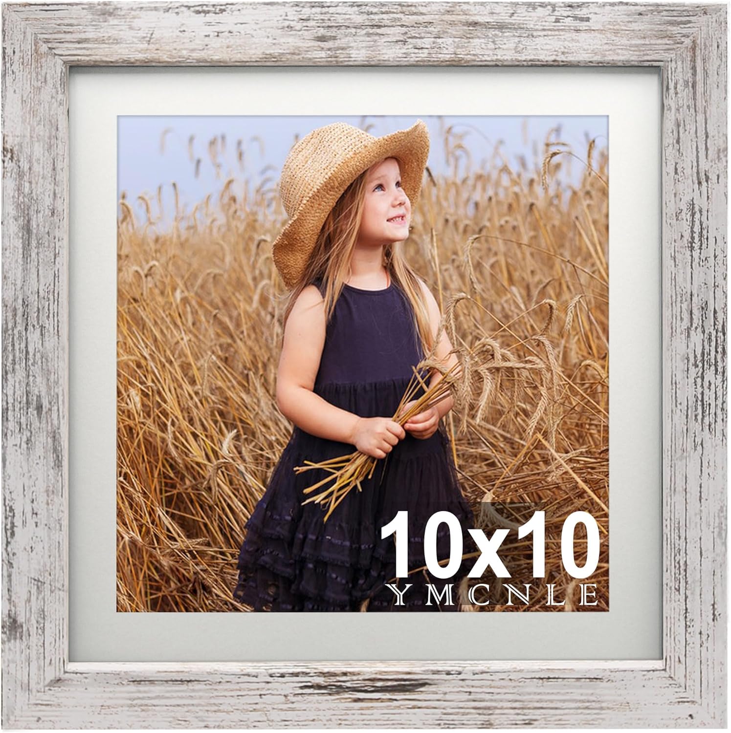 10x10 Picture Frame, Display 8X8 Picture Frames with Mat or 10x10 ...