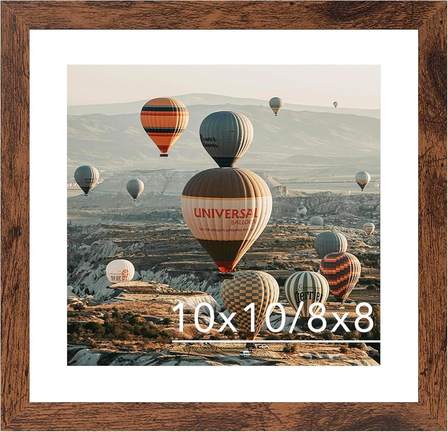 10x10 Picture Frame with Mat, Display 8x8 with Mat or 10 x 10 without ...