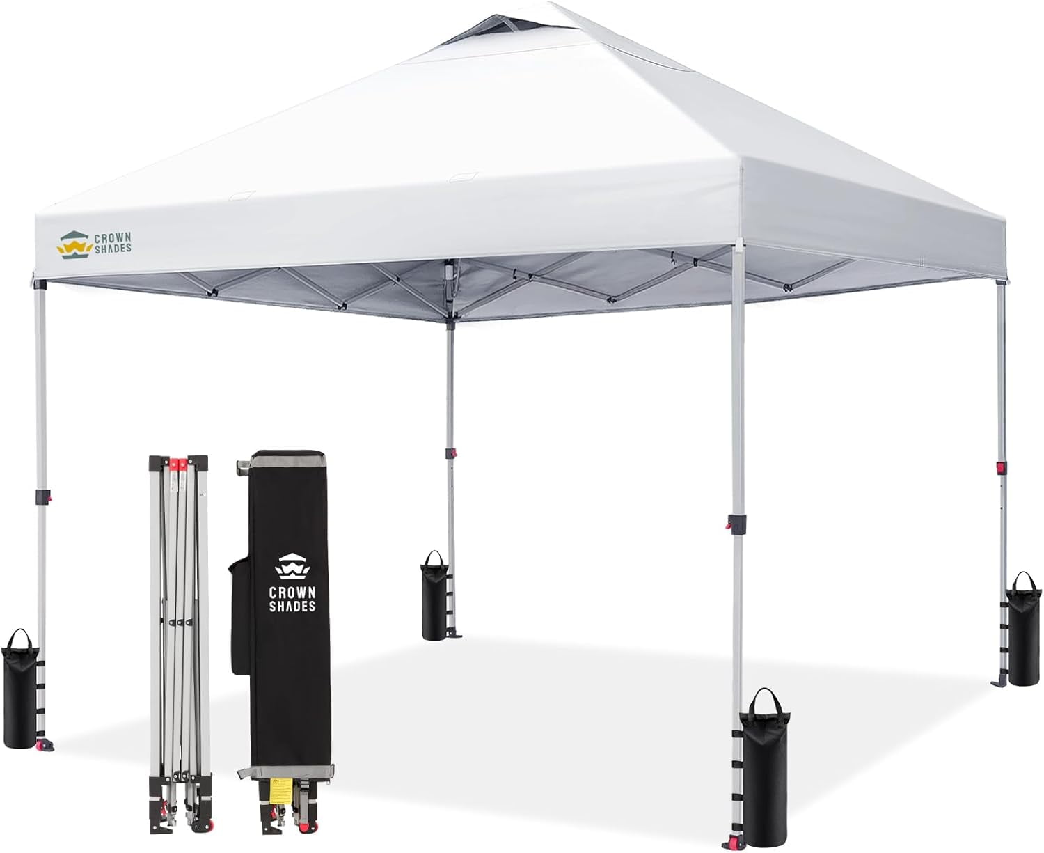 10x10 Pop Up Canopy - Beach Tent with One Push Setup - Easy Outdoor Sun ...