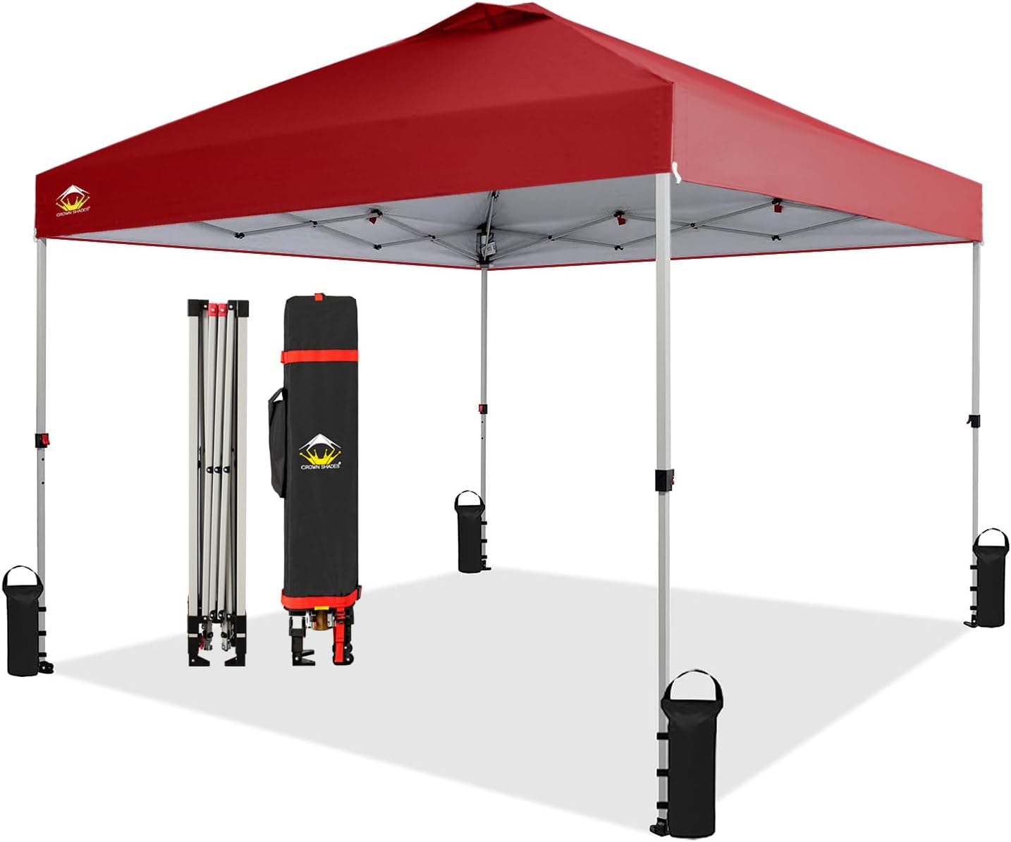 10x10 Pop Up Canopy - Beach Tent with One Push Setup - Easy Outdoor Sun ...