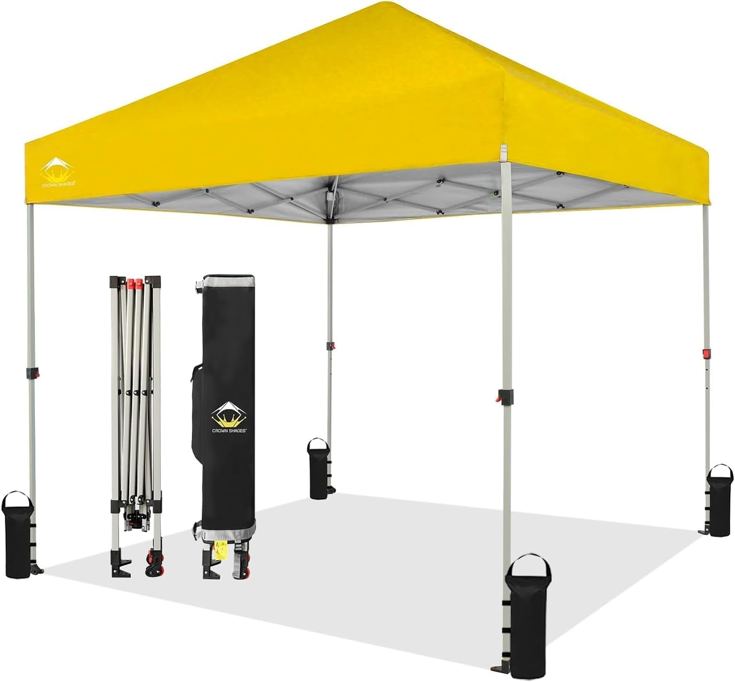 10x10 Pop Up Canopy - Beach Tent with One Push Setup - Easy Outdoor Sun ...