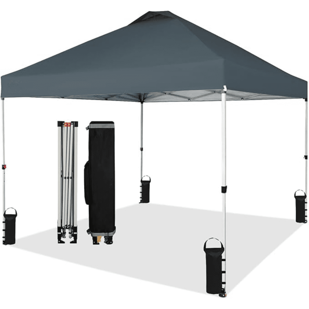 10x10 Pop Up Canopy - Beach Tent with One Push Setup - Easy Outdoor Sun Shade Shelter for Events ...