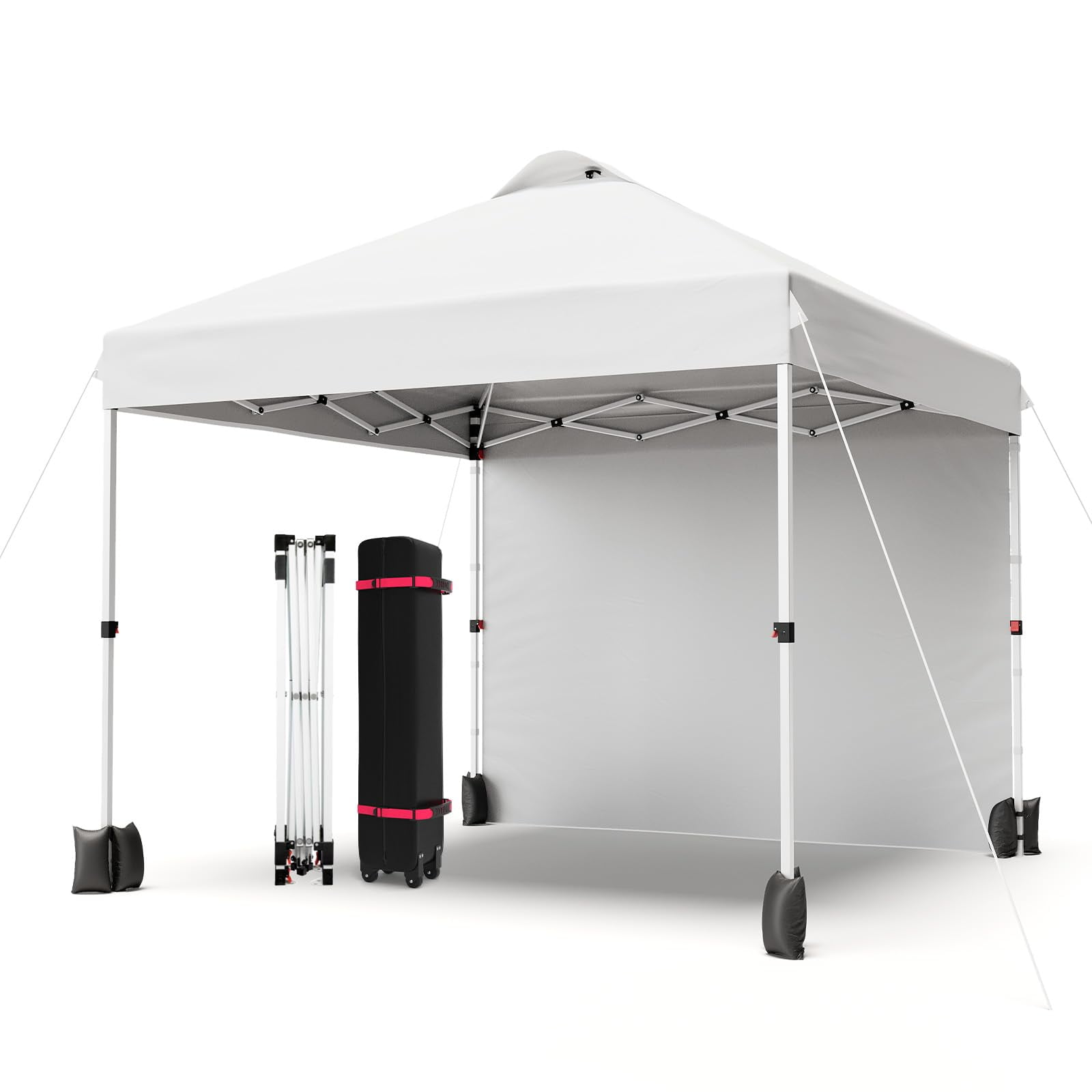 10x10 Pop Up Canopy Tent with 1 Removable Sidewall, Instant Commercial ...