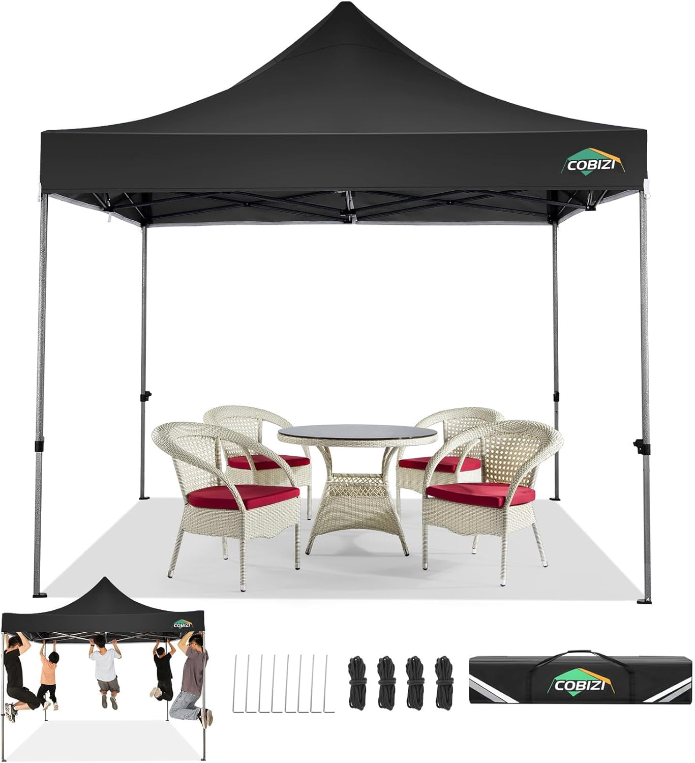 10x10 Pop Up Canopy Tent 10x10 Easy up Canopy, Heavy Duty Outdoor ...