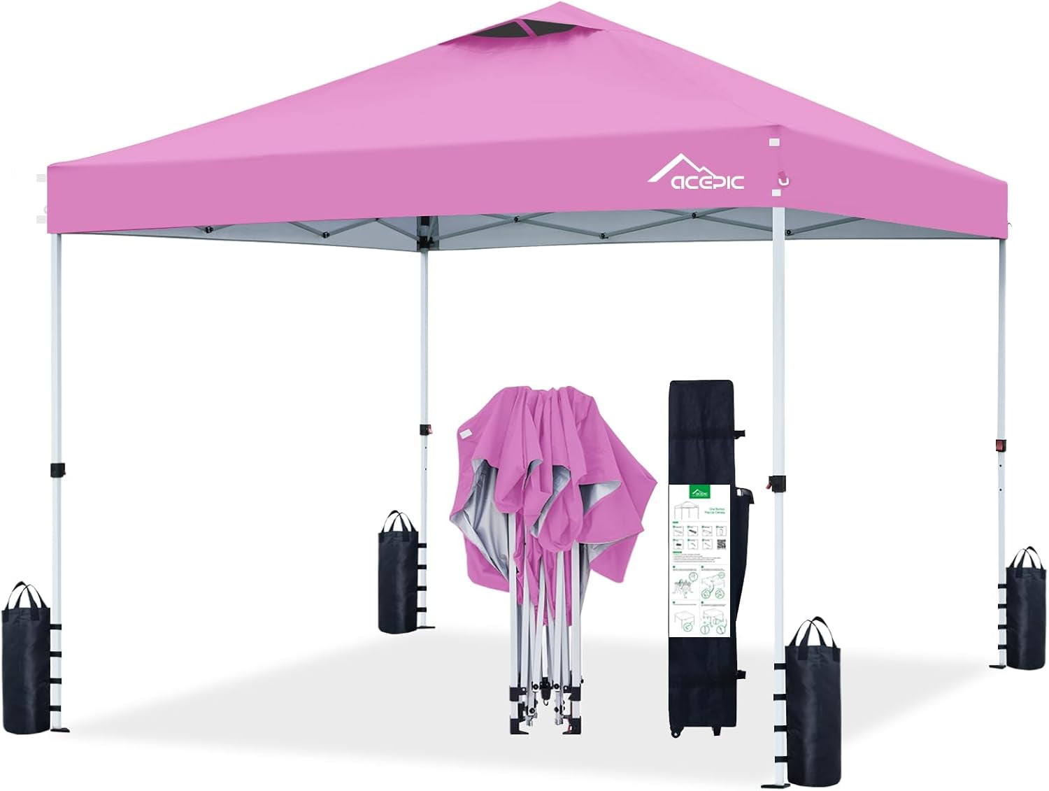 10x10 Pop Up Canopy Tent,300D Silver-Coating Top,Pop Up Canopy Tent ...
