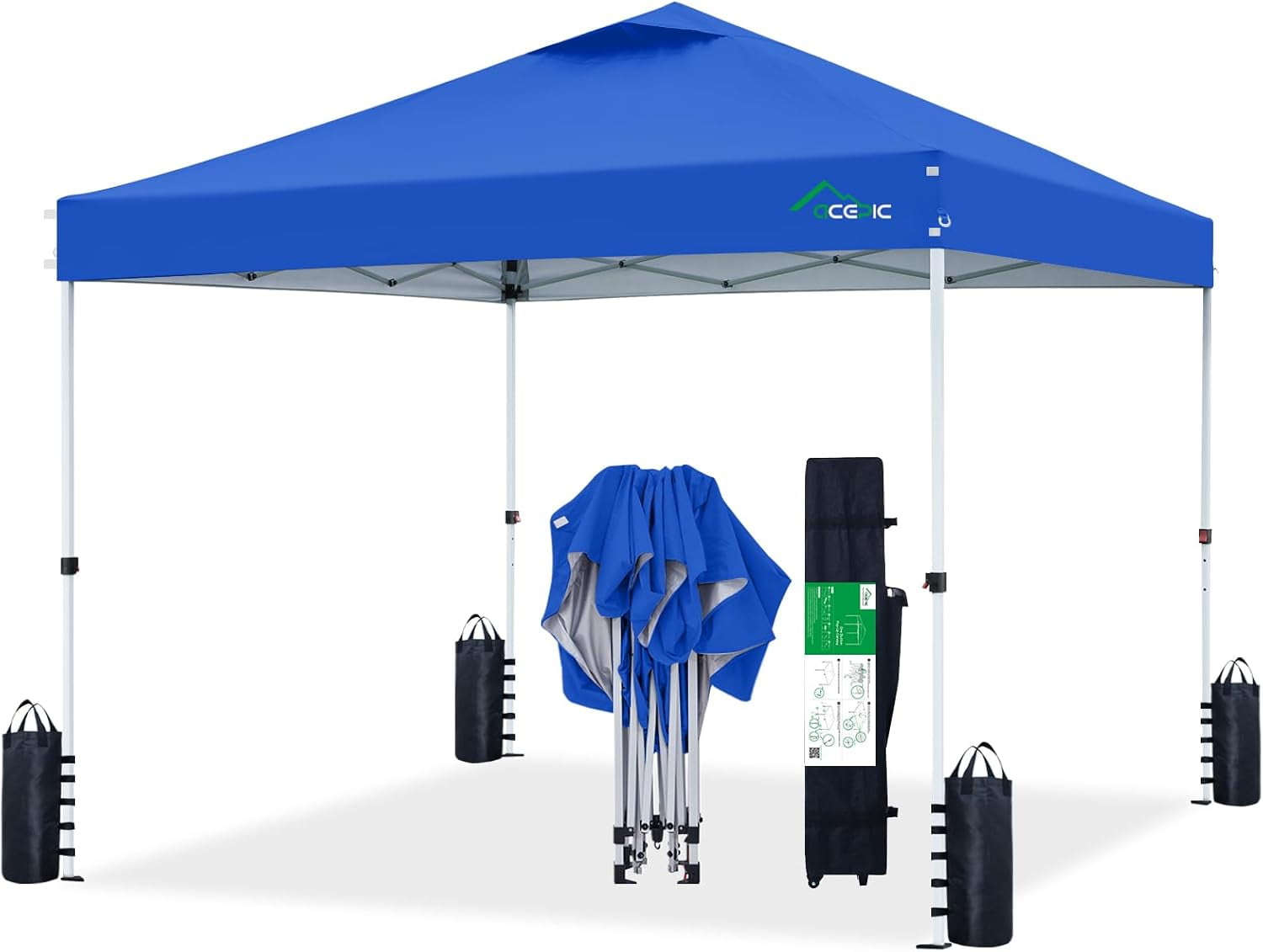 10x10 Pop Up Canopy Tent,300D Silver-Coating Top,Pop Up Canopy Tent ...