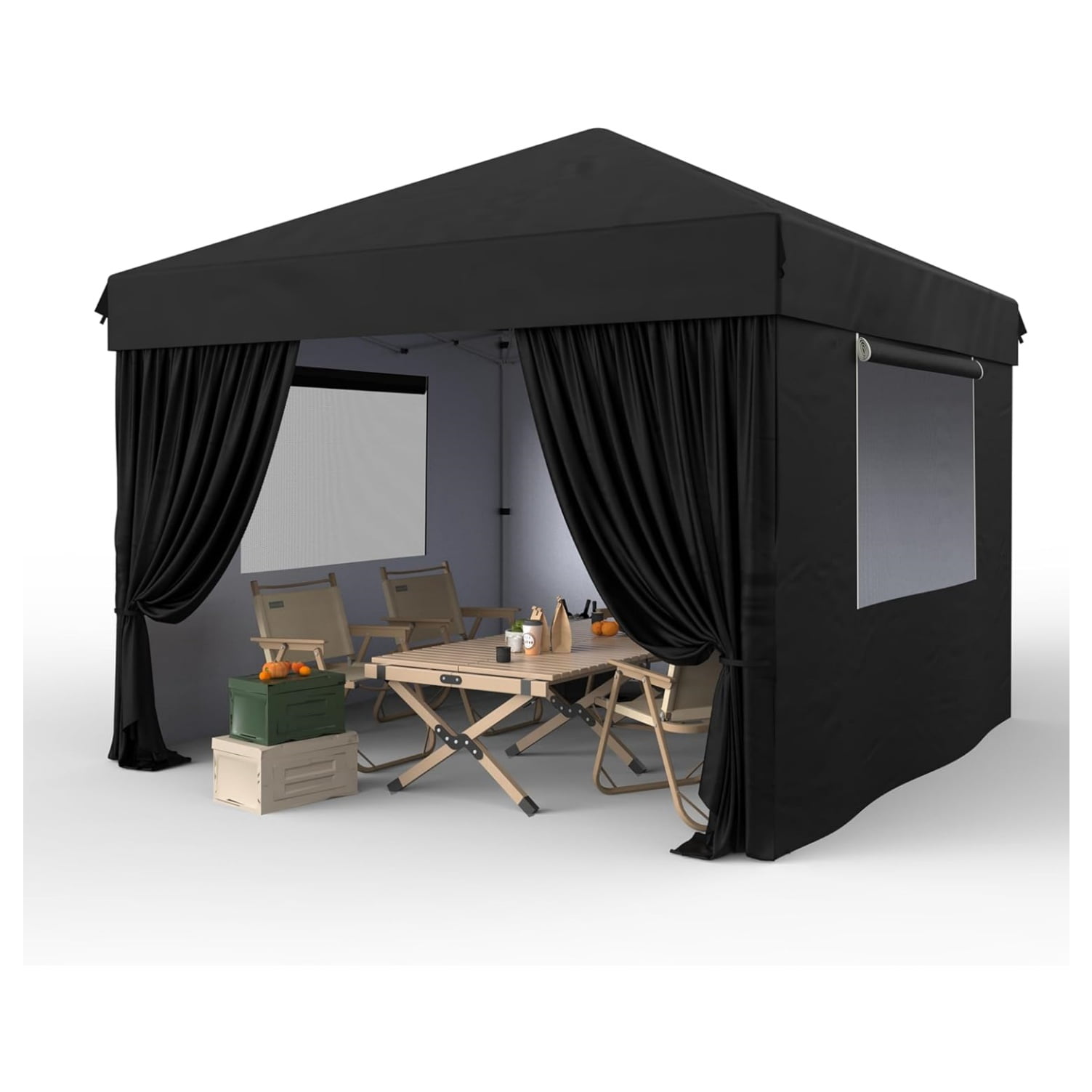 10x10 Pop Up Canopy Tent with 4 Sidewalls – Commercial Waterproof ...
