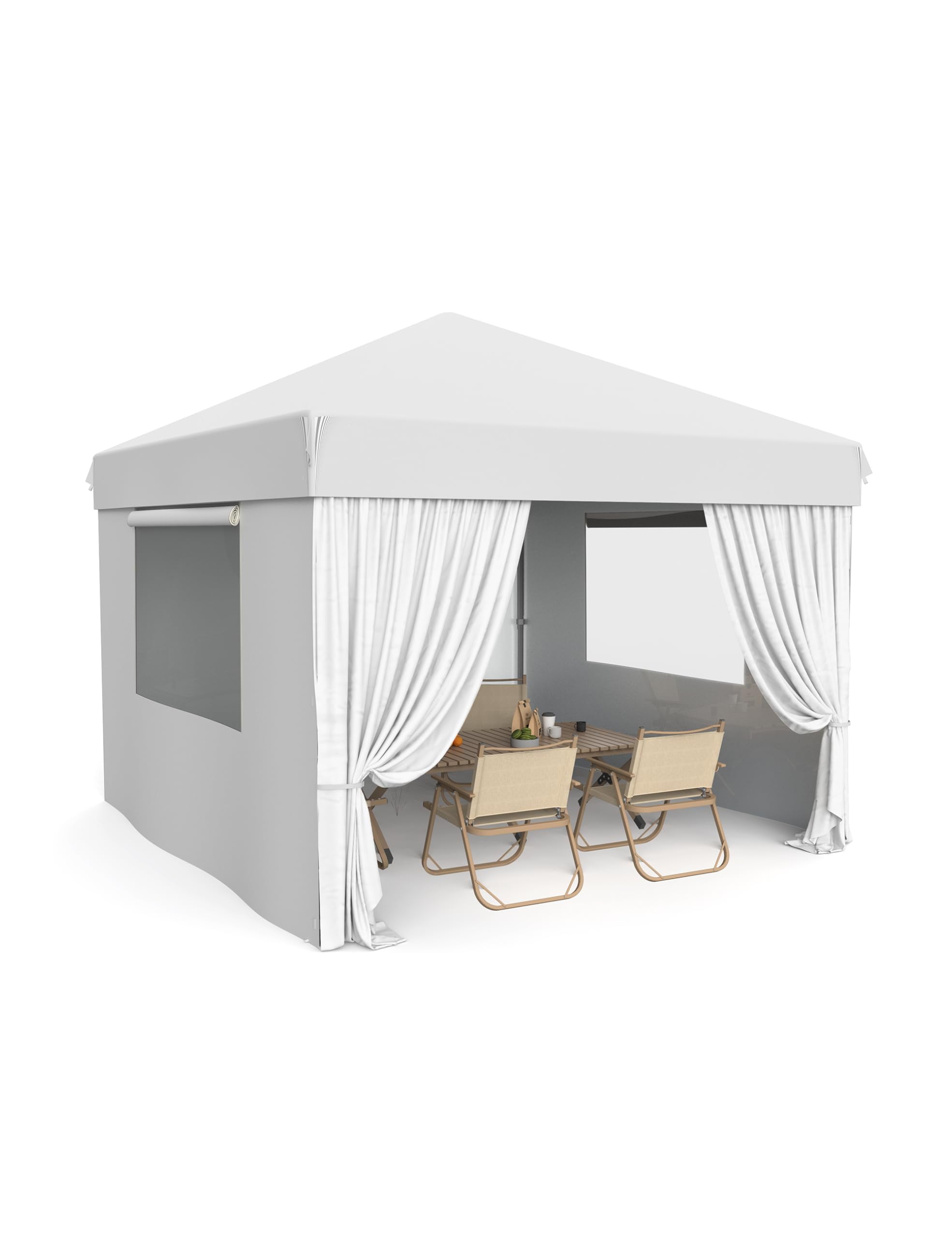 10x10 Pop Up Canopy Tent with 4 Sidewalls, Portable Instant Commercial ...