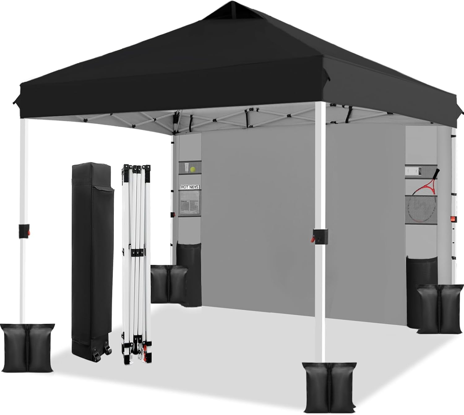 10x10 Pop Up Canopy Tent,One-Button Push Setup,Pop Up Tent with 1 ...