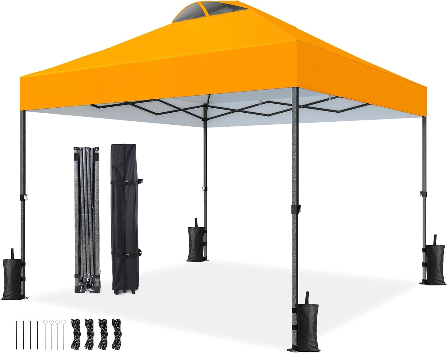 10x10 Pop Up Canopy Tent, Portable Outdoor Canopy, One-Person Setup, UV ...