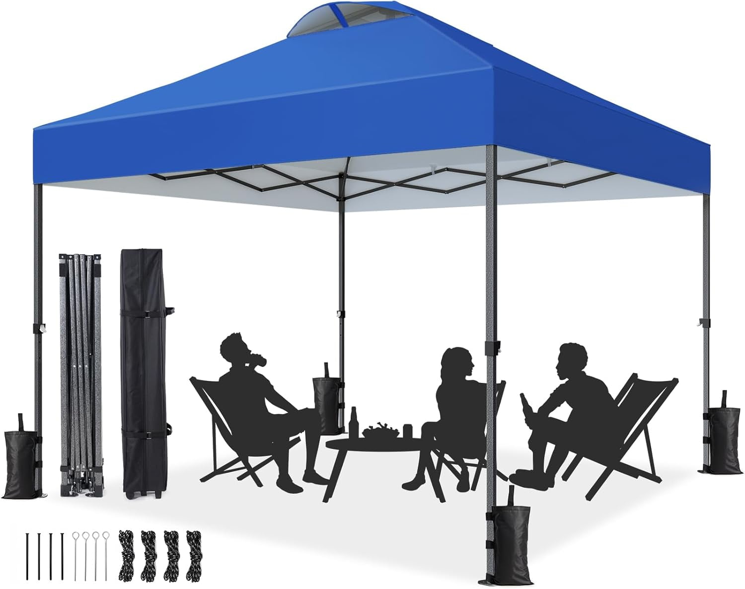 10x10 Pop Up Canopy Tent, Portable Outdoor Canopy, One-Person Setup, UV ...