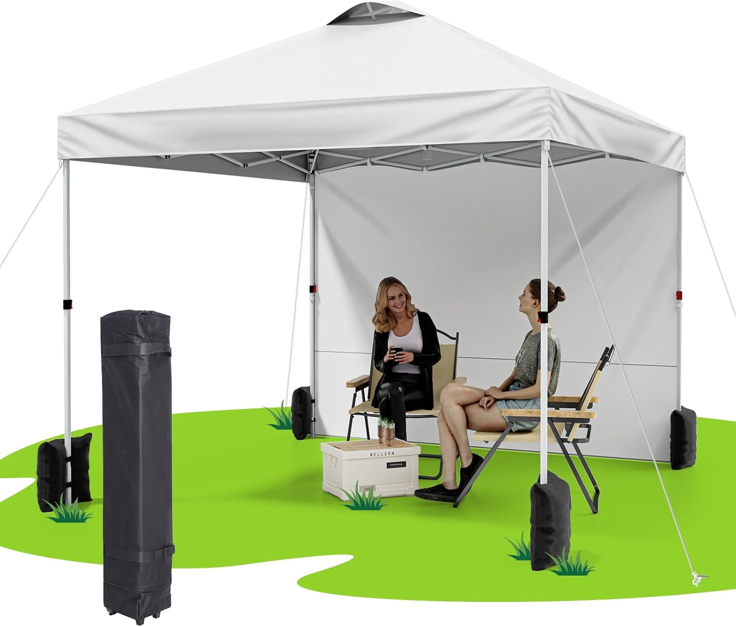 10x10 Pop Up Canopy Tent with Sidewall, Instant Portable Outdoor Canopy ...