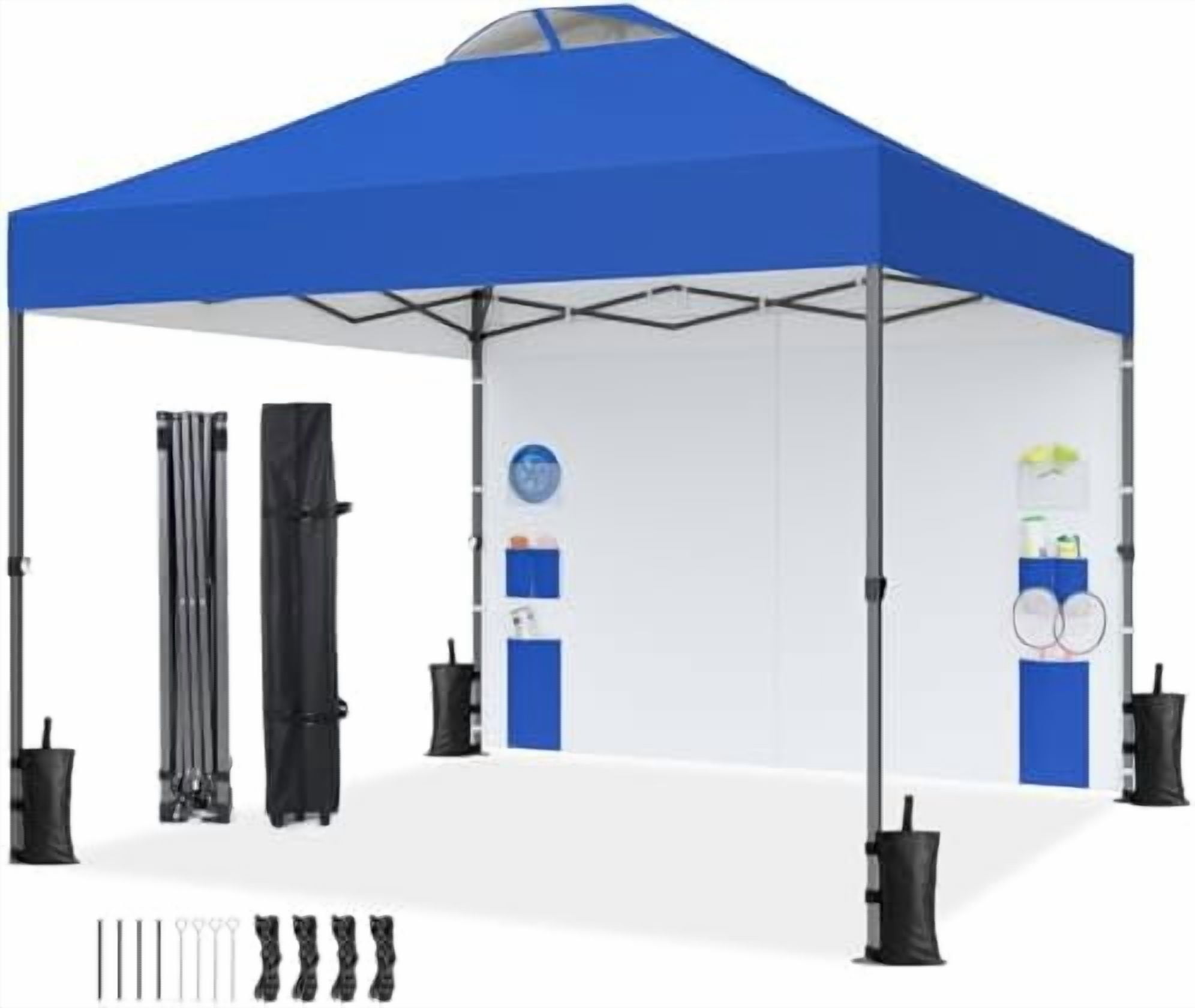 10x10 Pop Up Canopy Tent with Sidewall, Portable Outdoor Canopy, One ...
