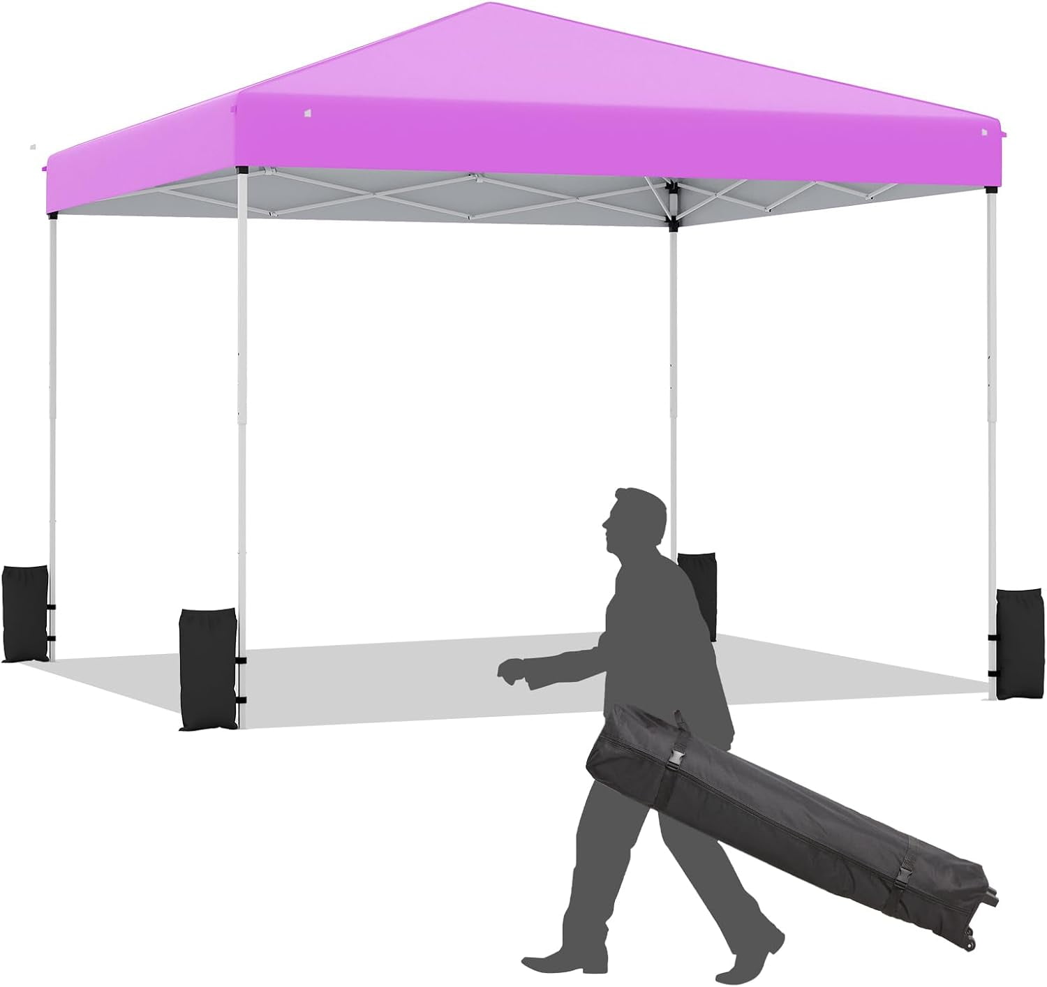 10x10 Pop Up Tent, Easy to Set Up Outdoor Canopy, Portable Gazebo for ...