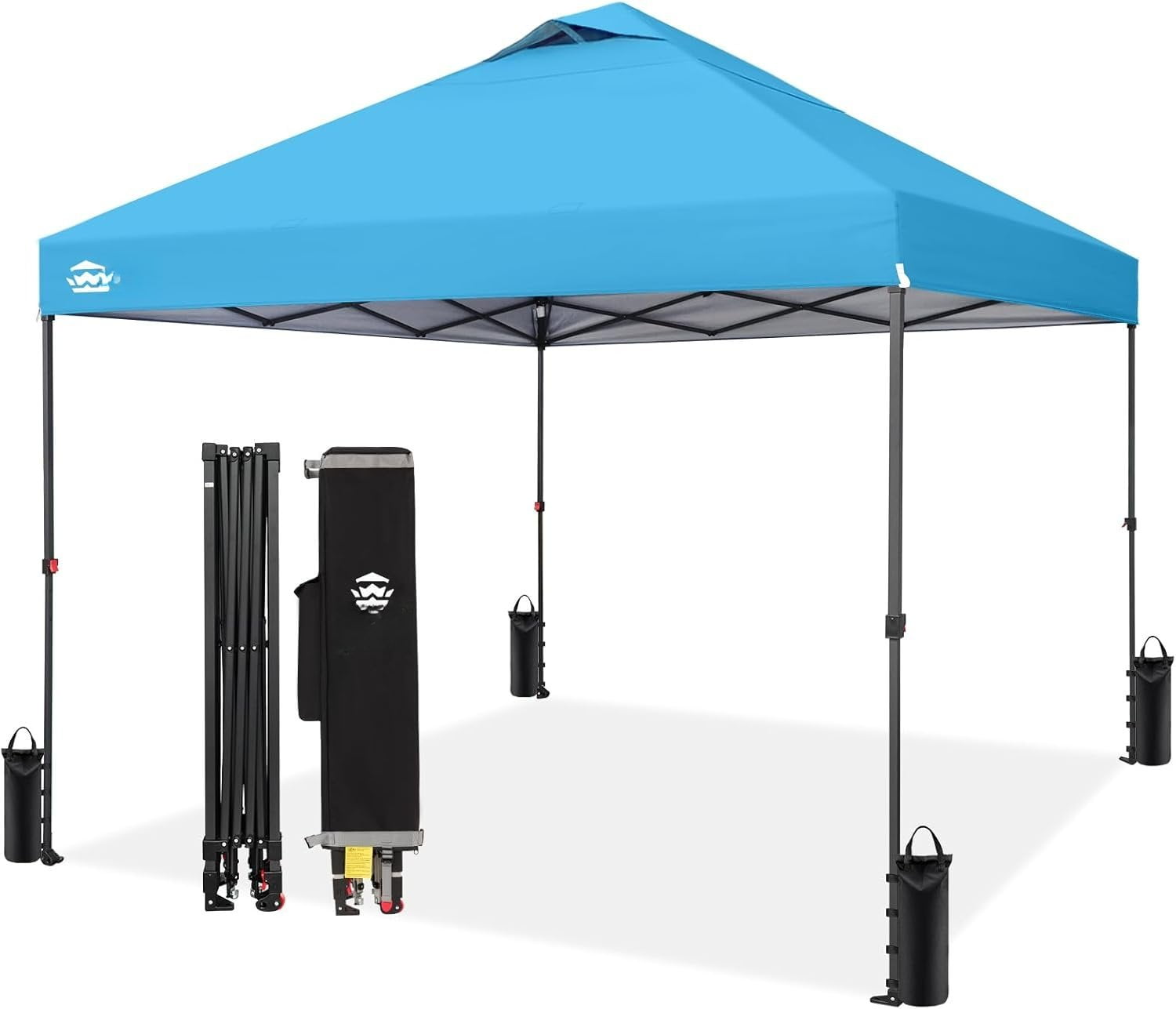 10x10 Pop Up Canopy Tent - Center Lock One Push Outdoor Canopy Beach ...