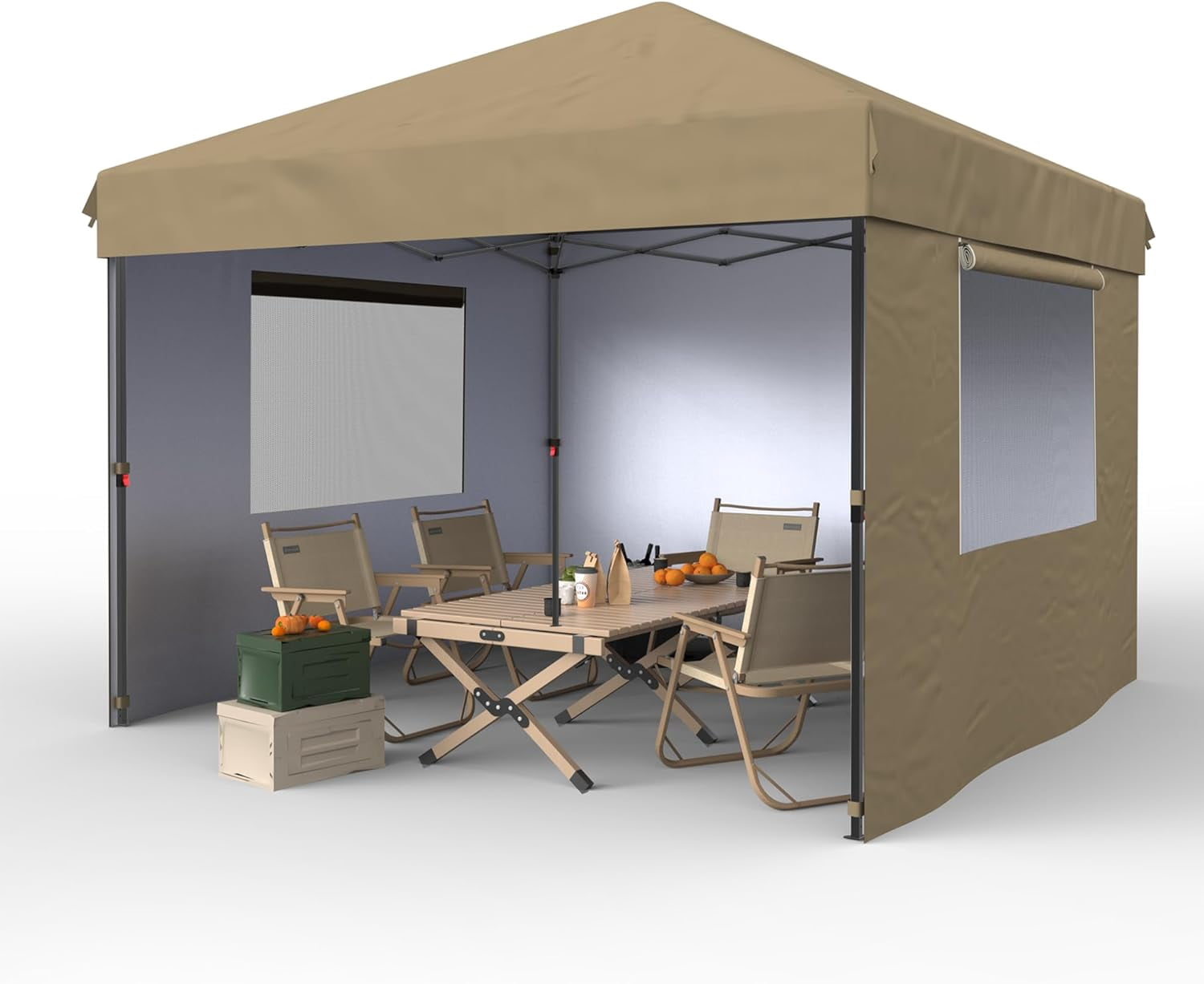 10x10 Pop Up Canopy Tent Outdoor Canopy One-Person Set Up Heavy Duty ...