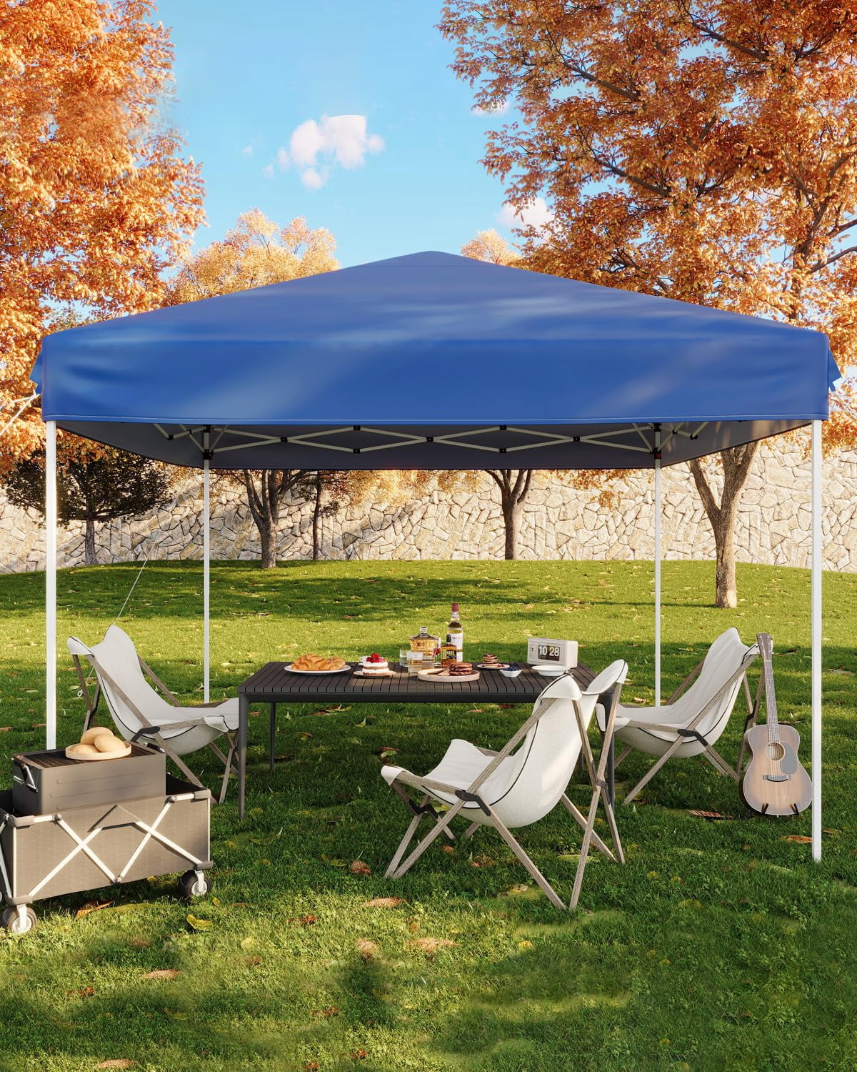 10x10 Pop Up Canopy Tent with 3 Height Adjustable Legs, Easy Setup ...