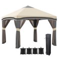 10x10 Pop Up Canopy Tent with Netting, Instant Shelter for Parties ...