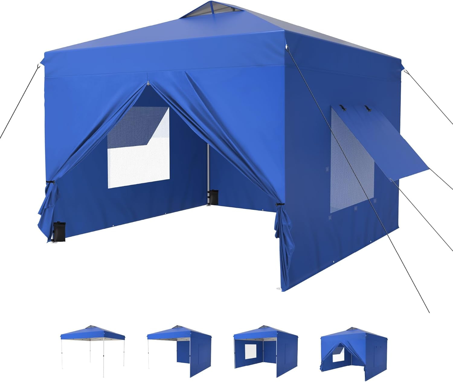 10x10 Pop Up Canopy Tent with Removable Sidewalls, Outdoor Enclosed ...